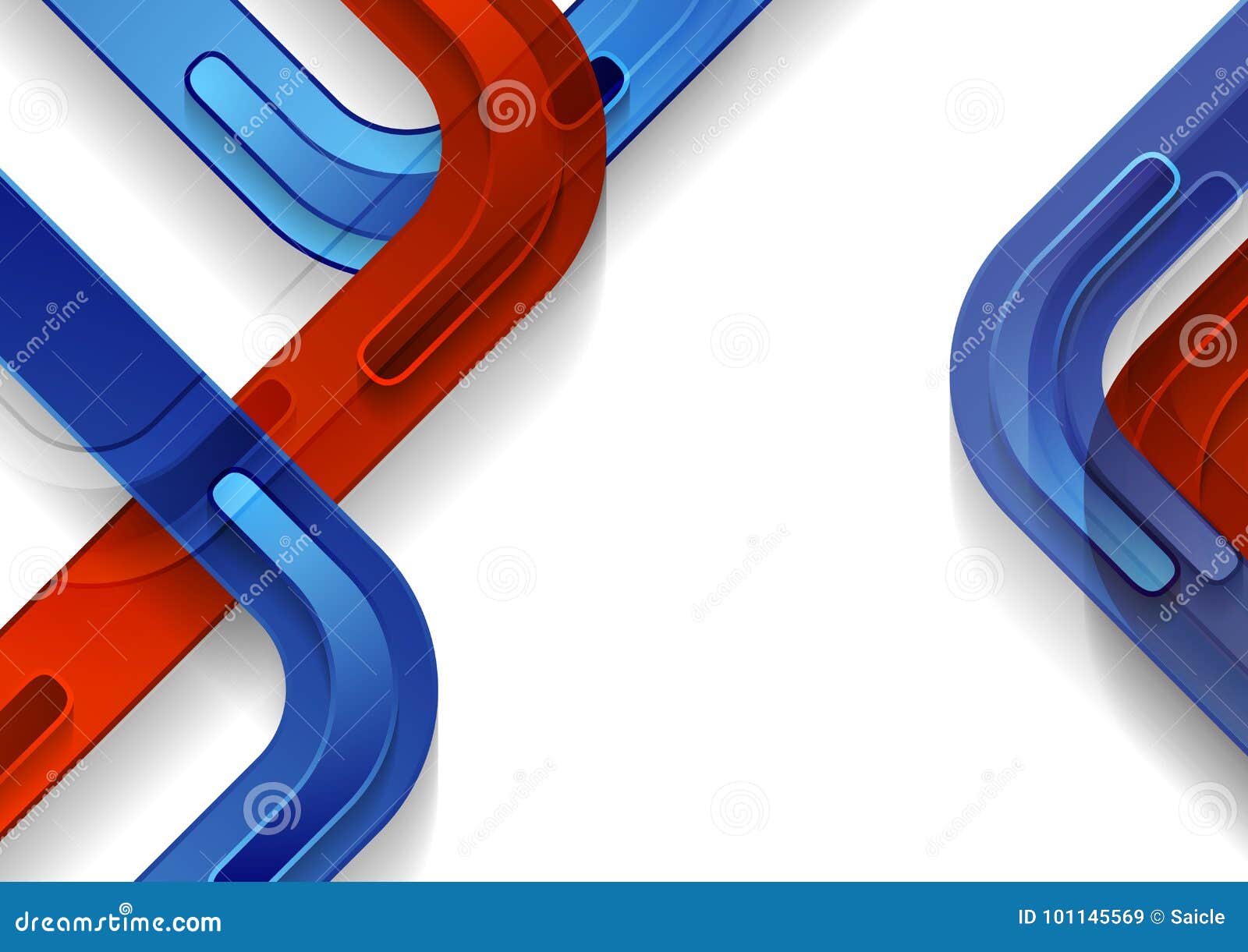 Fondo Geométrico Abstracto Azul Y Rojo De La Tecnología Ilustración Del