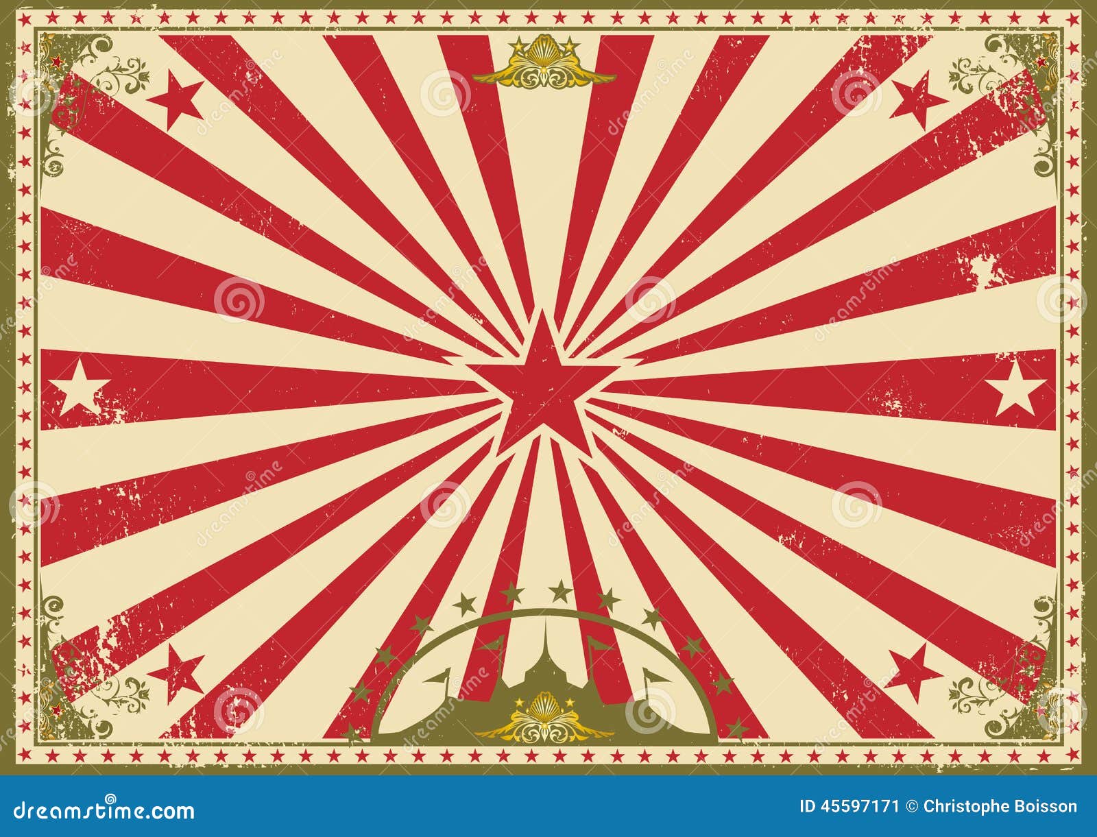 Fondo Horizontal Del Vintage Del Circo Ilustración del Vector ...