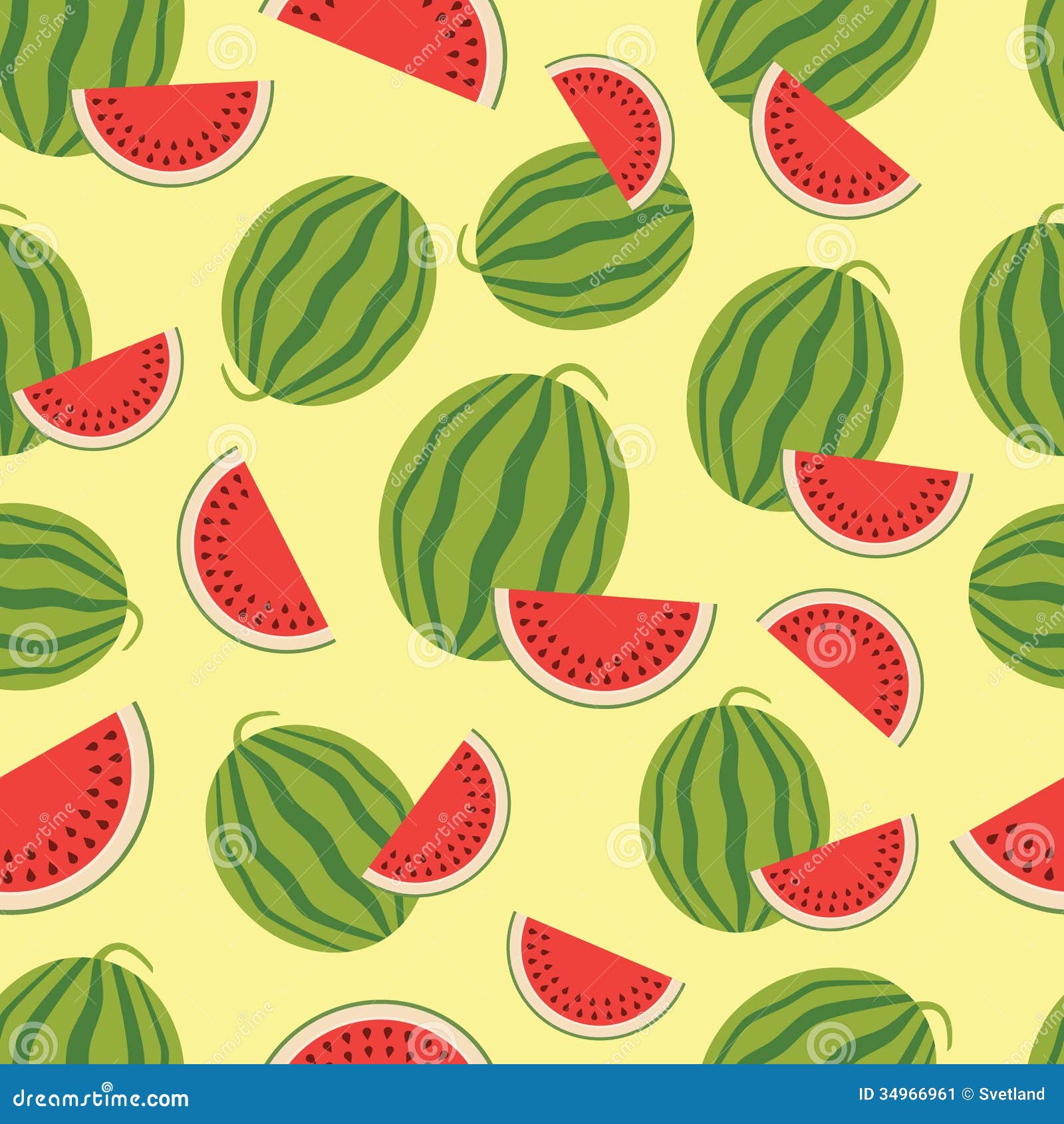 Fondo Inconsútil De La Sandía. Ilustración del Vector - Ilustración de ...