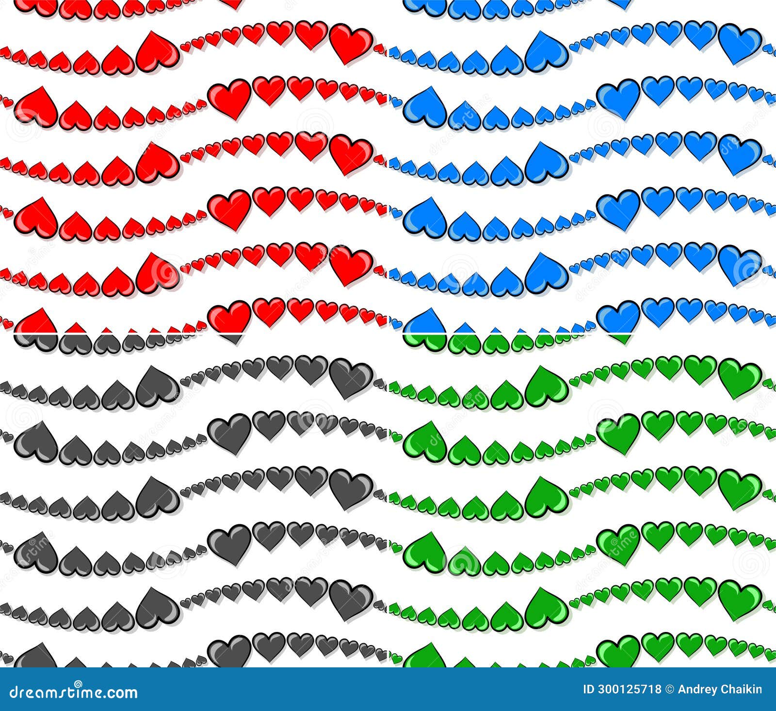 Fondo Inquebrantable Con Corazones. Ilustración del Vector ...