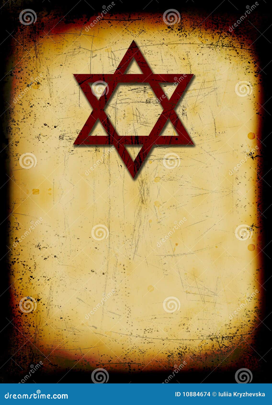 Fondo Judío De Grunge Con La Estrella De David Stock de ilustración ...