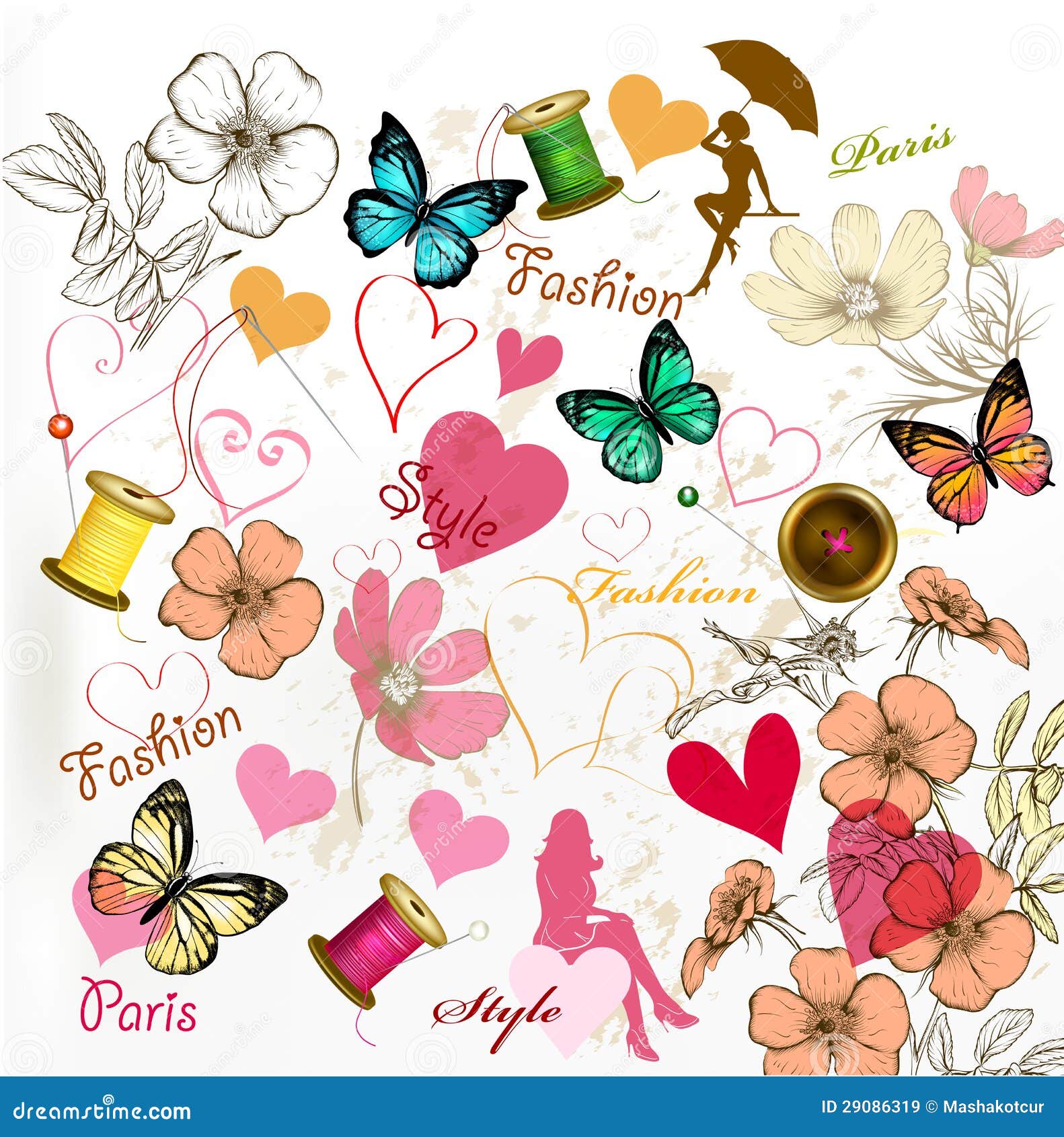 Fondo Lindo Conceptual De La Moda Ilustración del Vector - Ilustración ...