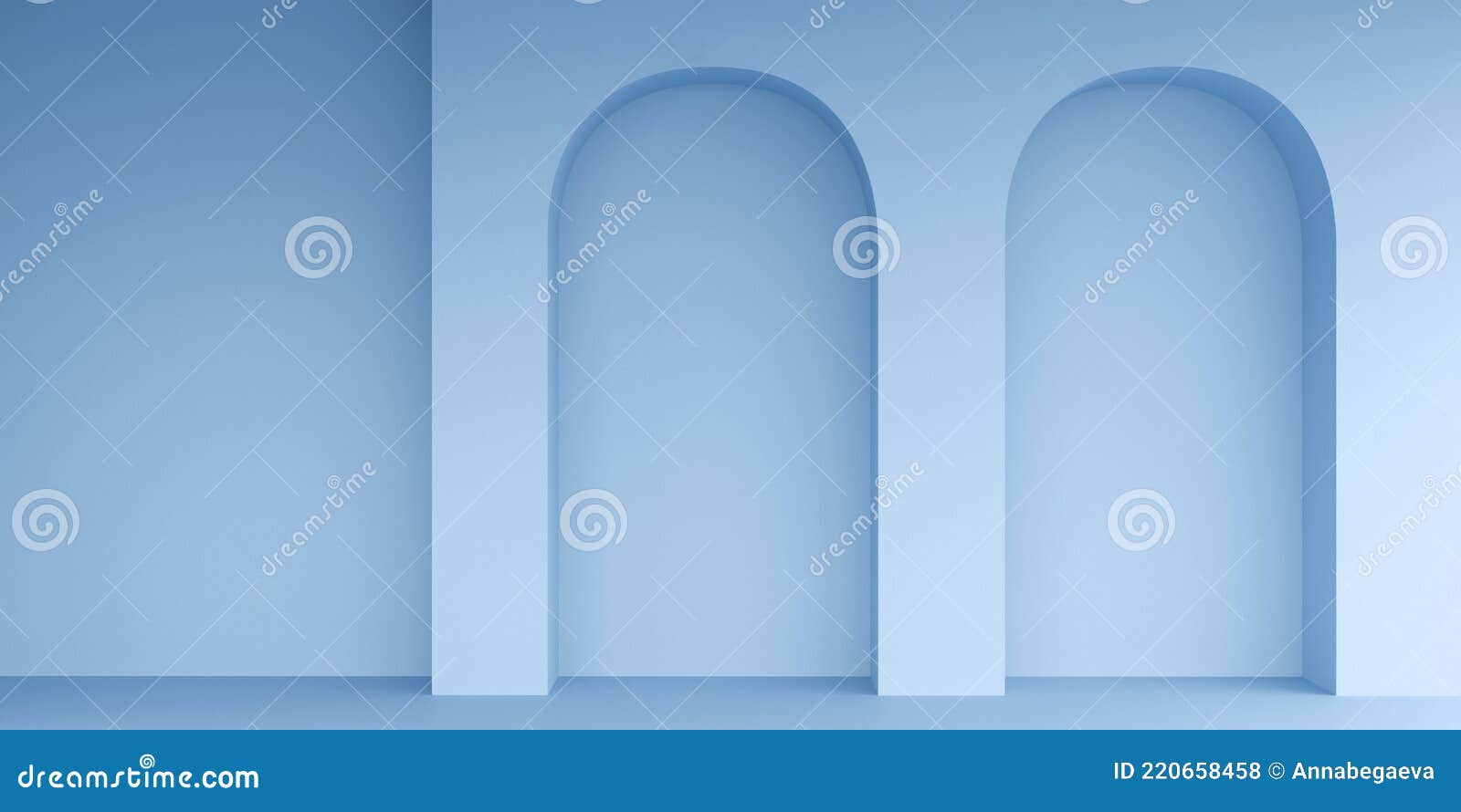 Fondo Minimalista Con Render 3d De Arco Stock de ilustración ...