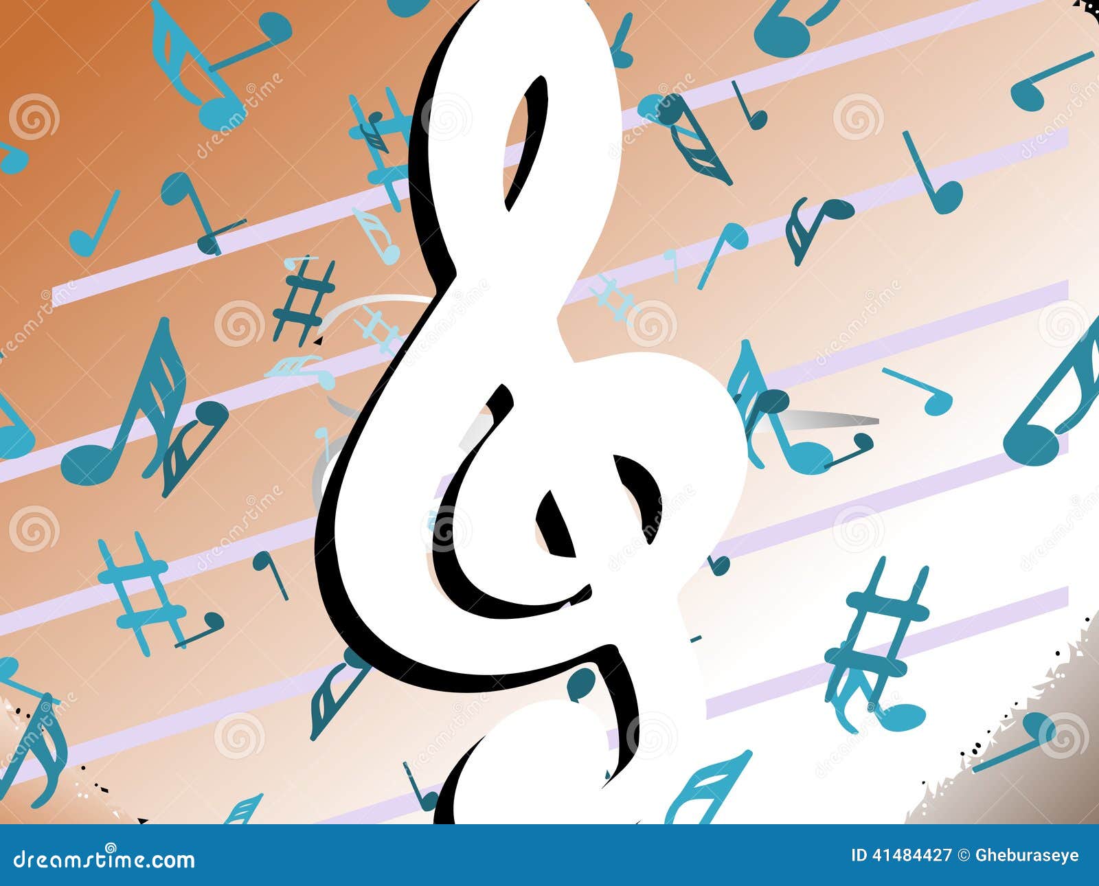 Fondo Musical Abstracto Colorido Stock de ilustración - Ilustración de ...