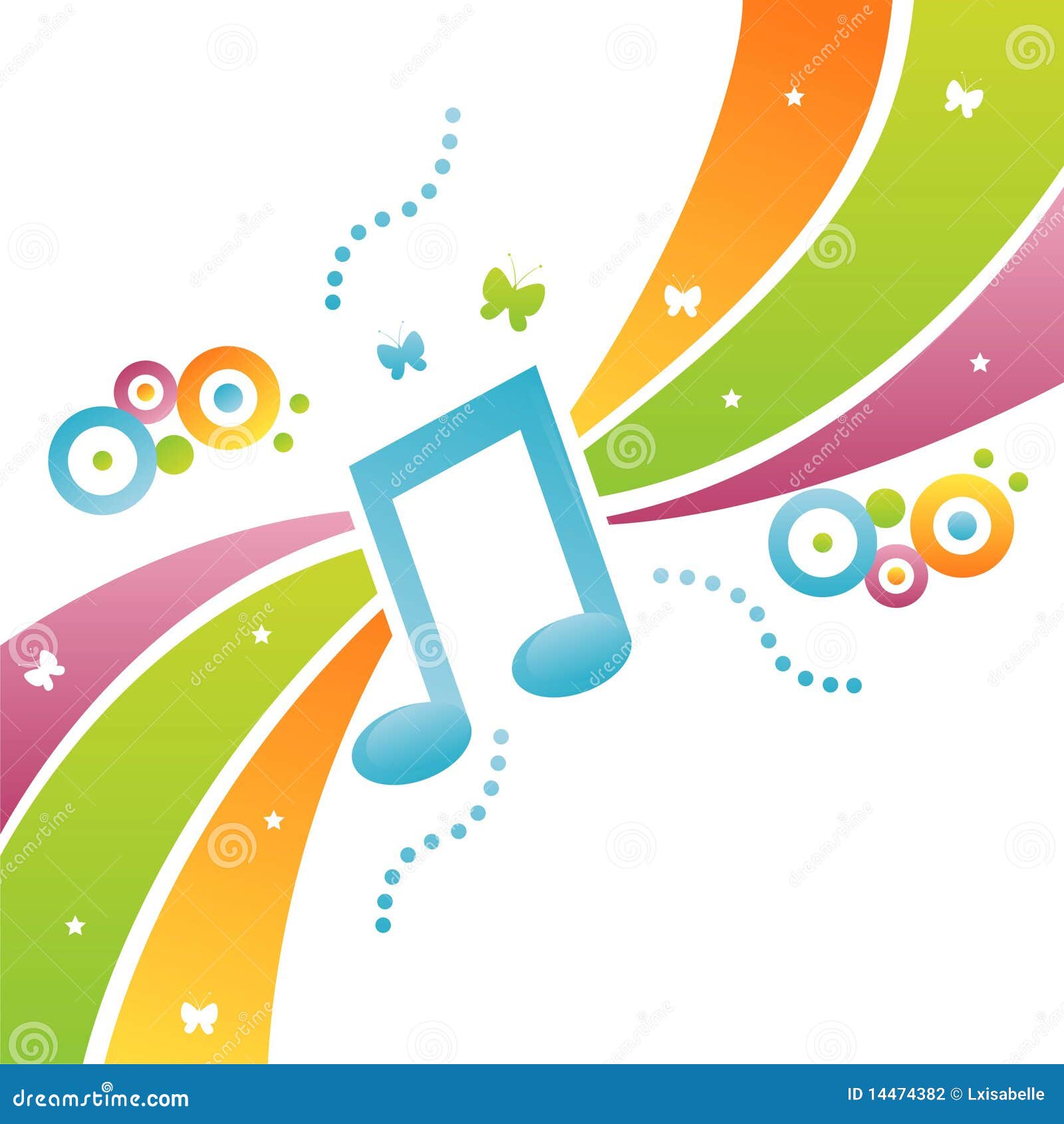 Fondo musical colorido ilustración del vector. Ilustración de verano ...