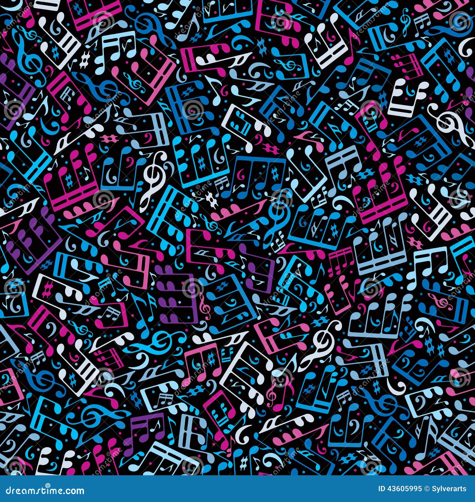 Fondo musical colorido ilustración del vector. Ilustración de audio ...