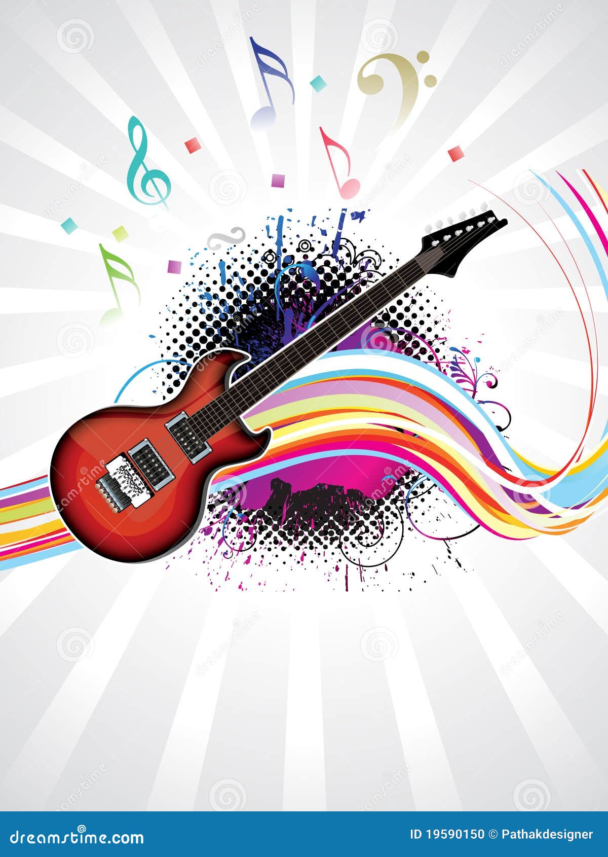 Fondo Musical Colorido Abstracto Ilustración del Vector - Ilustración ...