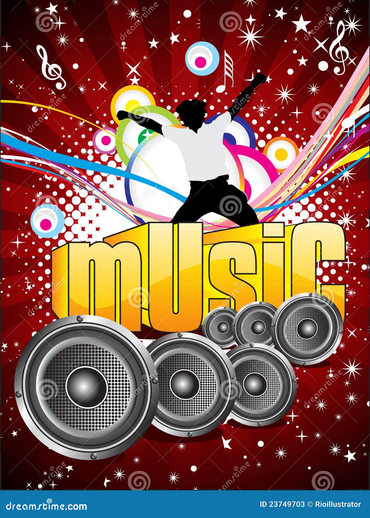 Fondo Musical Colorido Abstracto Ilustración del Vector - Ilustración ...