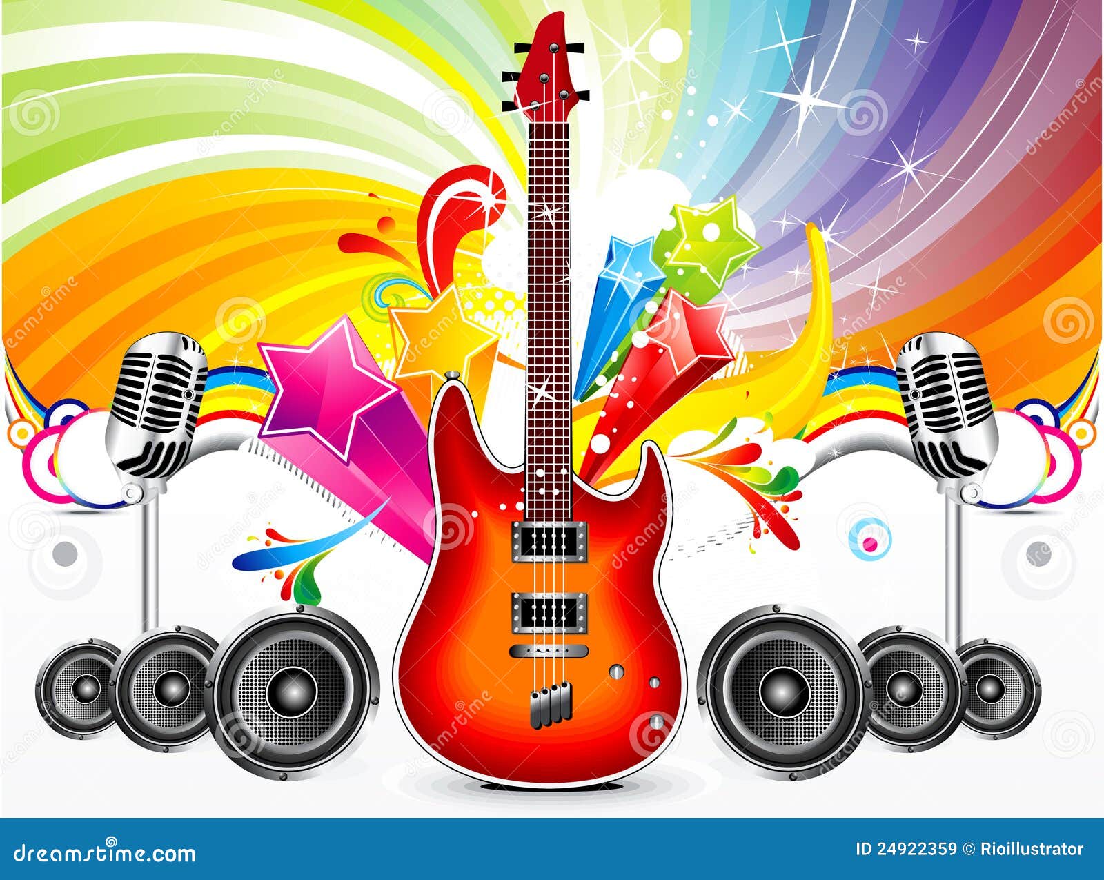 Fondo Musical Colorido Abstracto Ilustración del Vector - Ilustración ...