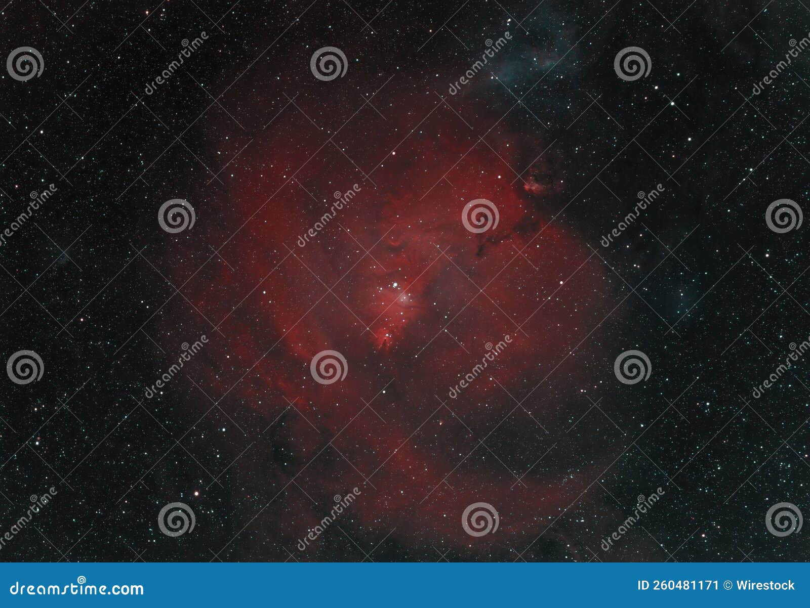 Fondo Nublado Del Espacio Rojo Stock de ilustración - Ilustración de ...