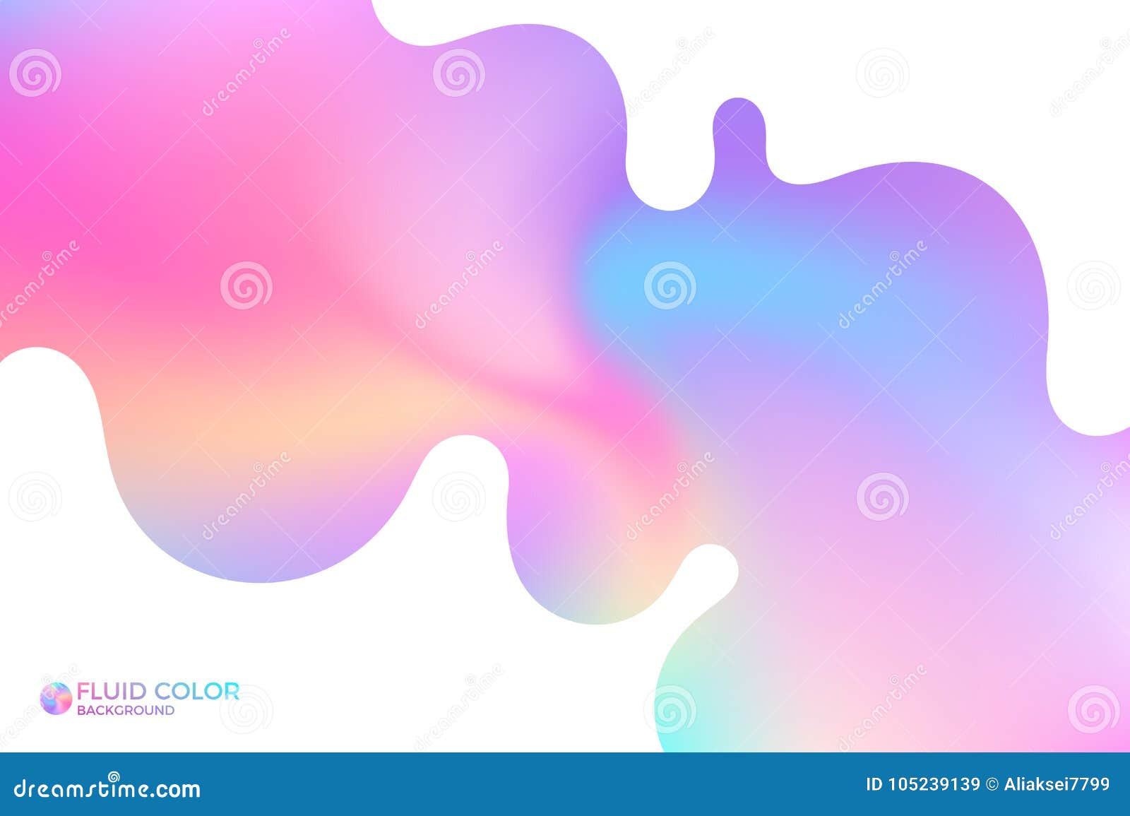 Fondo Ondulado Abstracto Color Iridiscente Ilustración del Vector ...