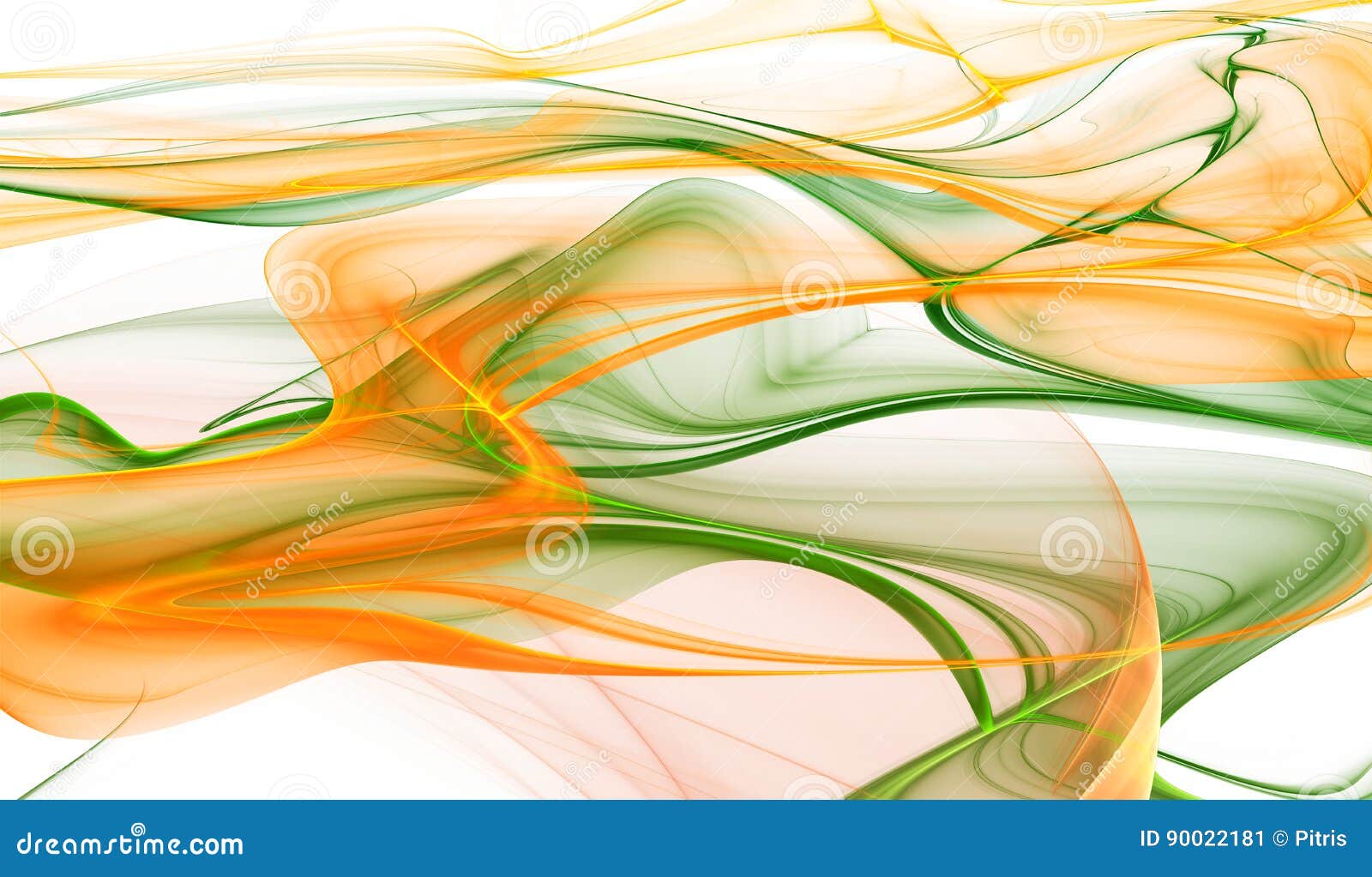 Fondo Ondulato Astratto Di Colore Arancio E Verde Illustrazione di ...