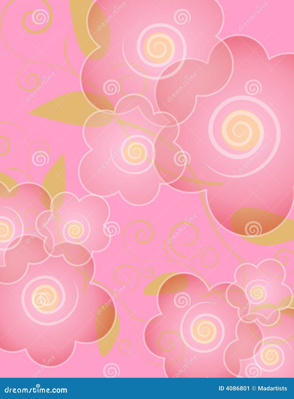 Fondo Opaco De La Flor Del Resorte Rosado Stock de ilustración ...