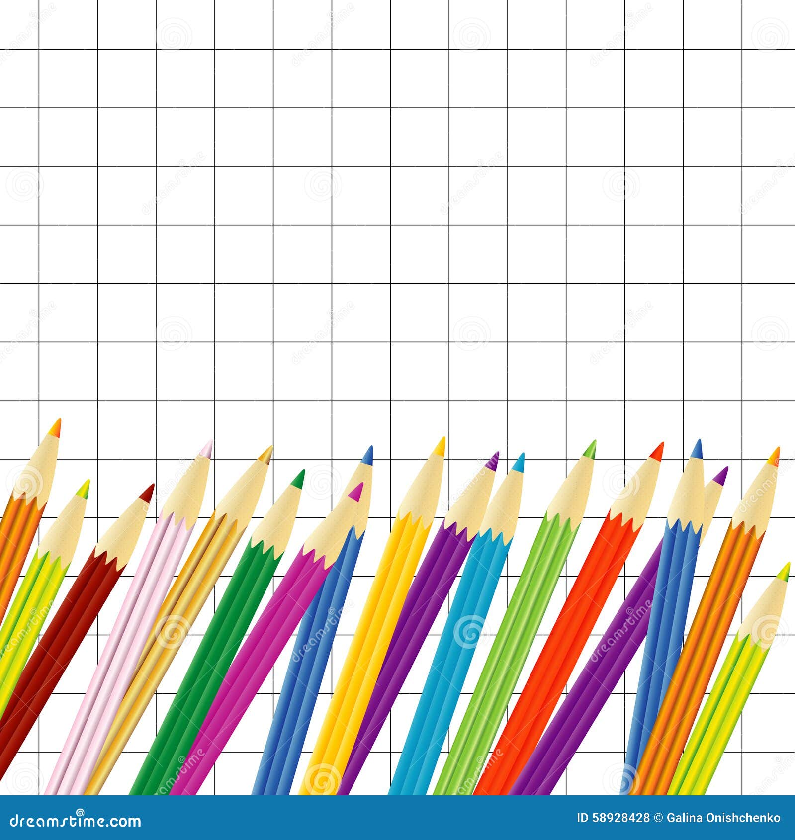 Fondo Per Progettazione Con Le Matite Colorate Illustrazione Vettoriale ...