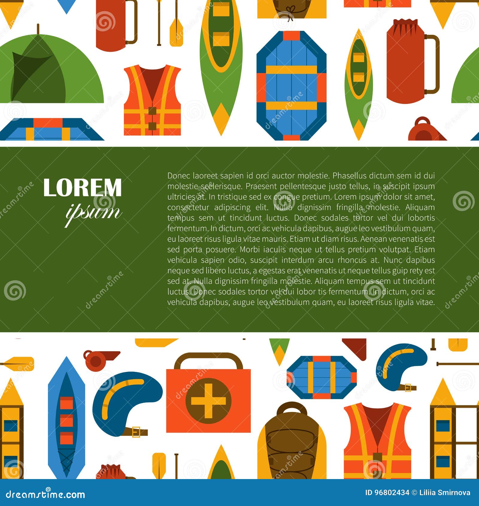 Fondo Que Transporta En Balsa Plano Del Vector Ilustración del Vector ...