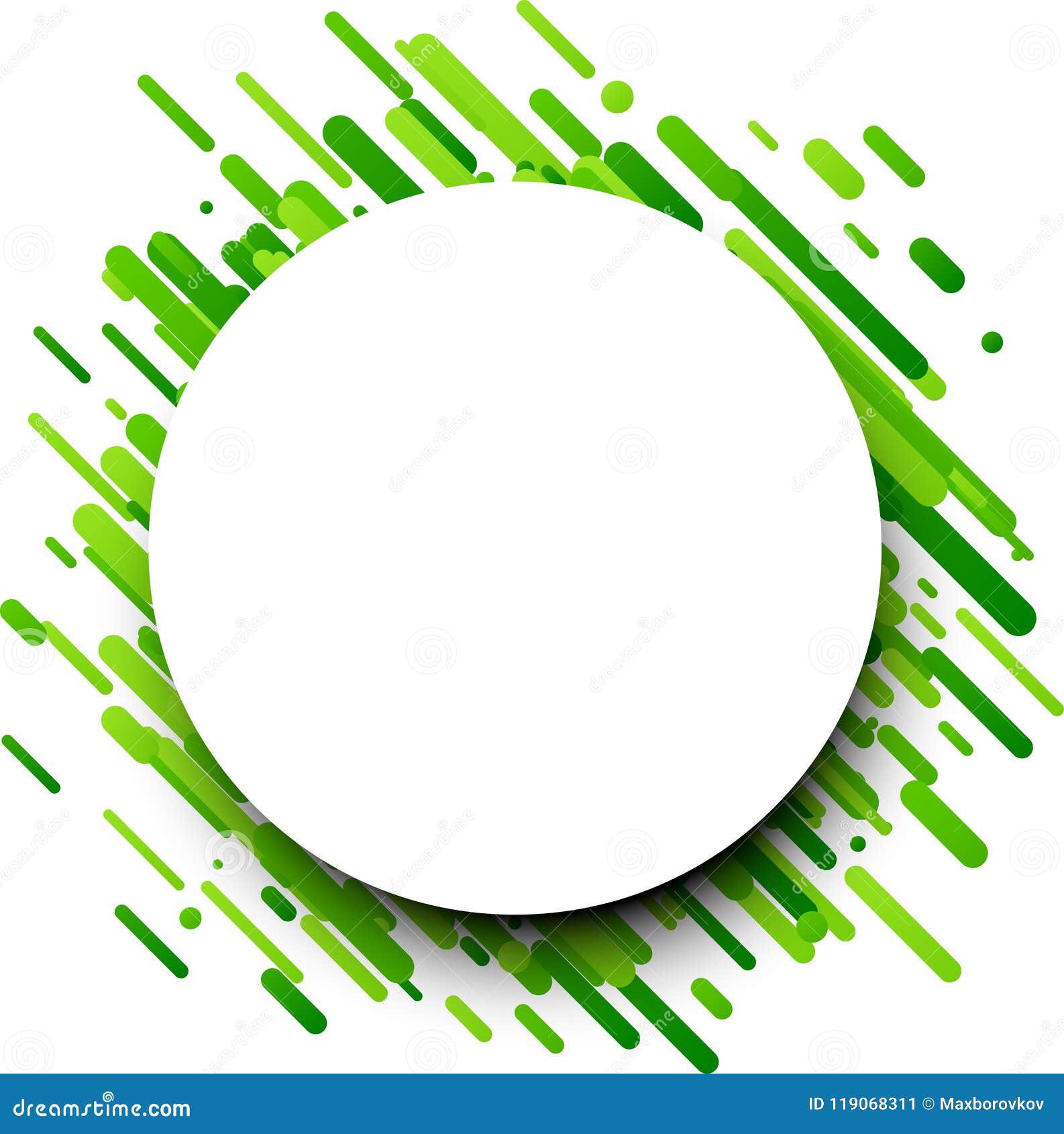 Fondo Redondo Verde En Blanco Ilustración del Vector - Ilustración de ...