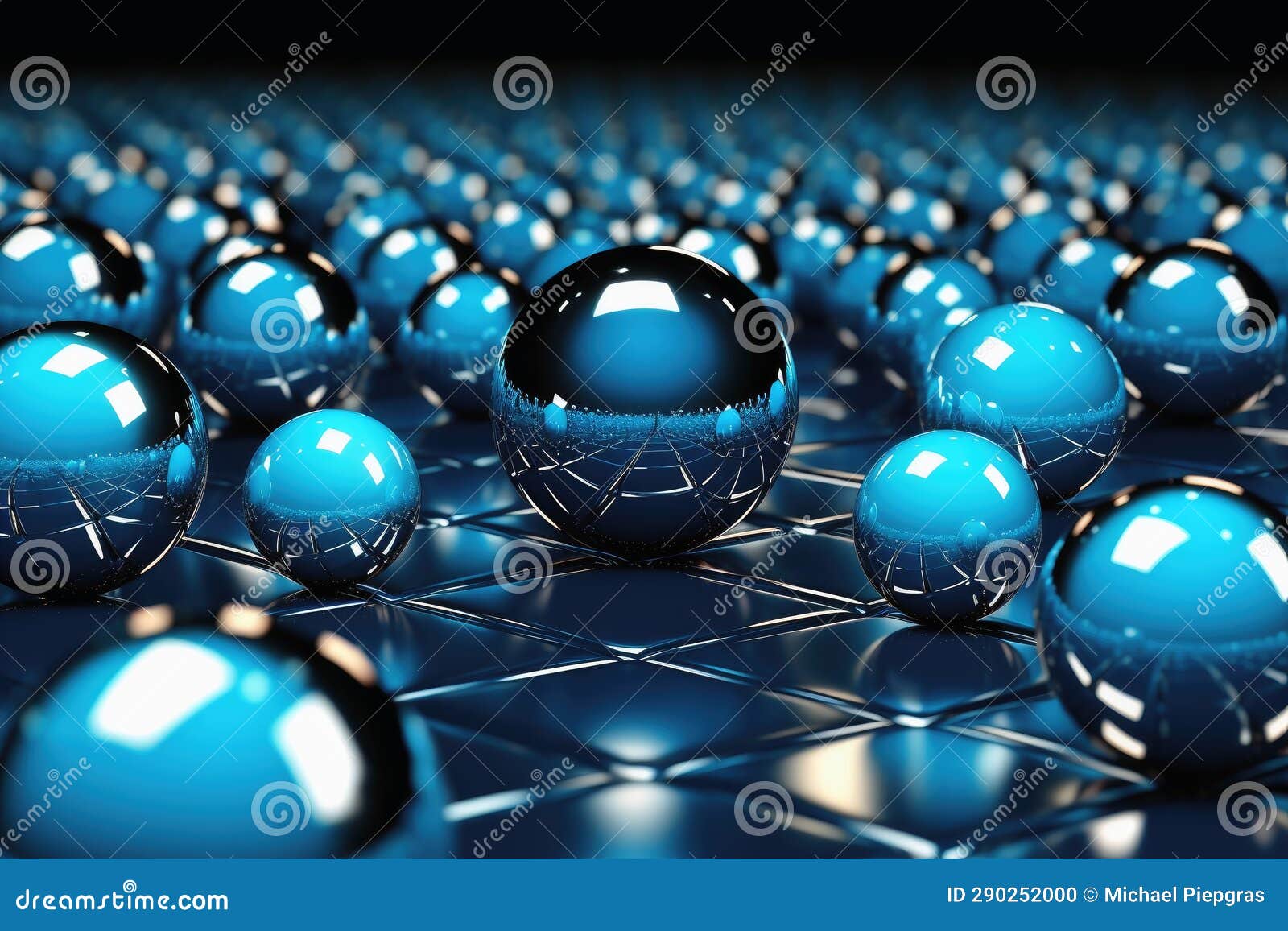 Fondo Representativo Tridimensional De Muchas Esferas Reflectantes ...