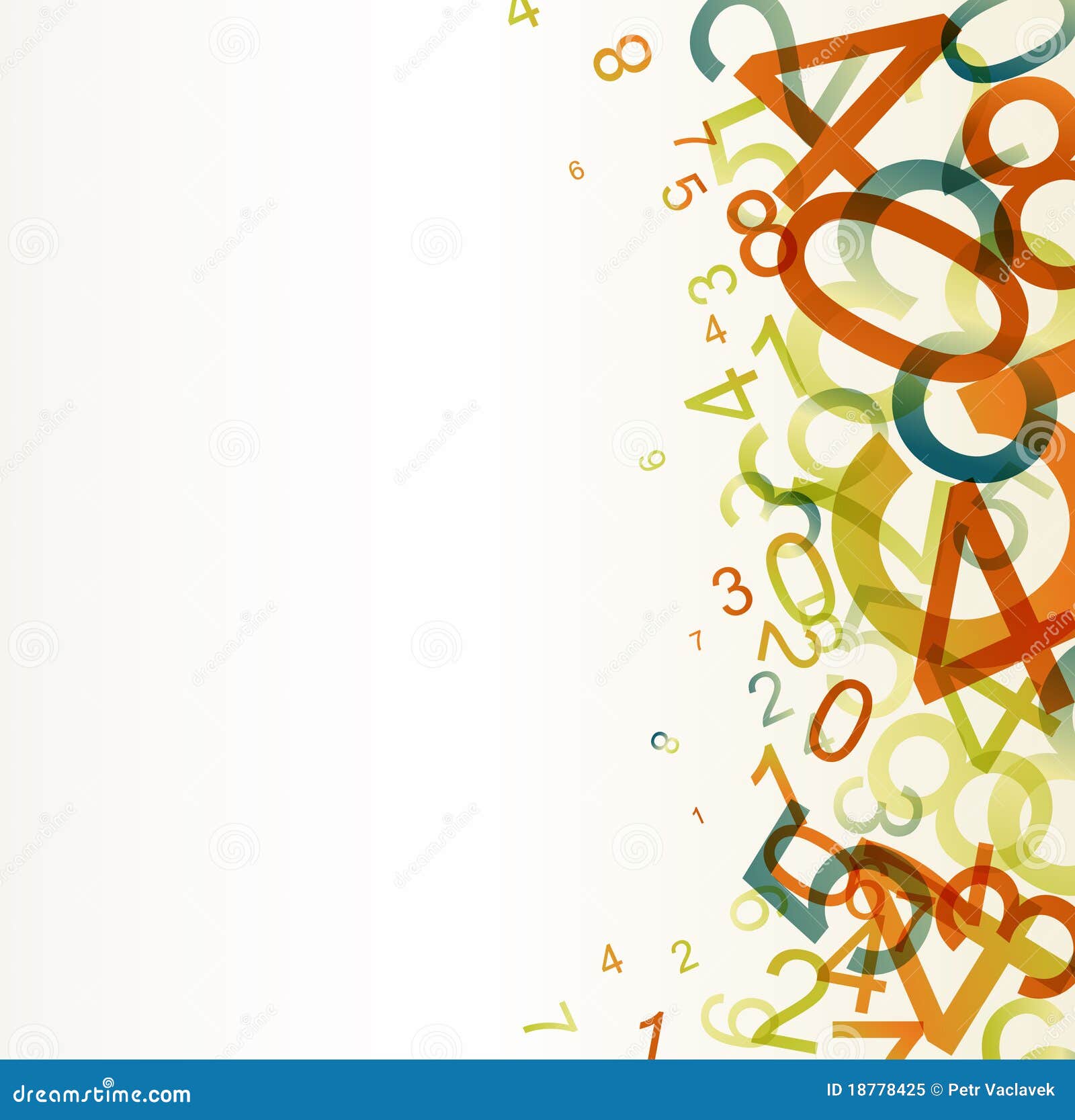 Fondo Retro Abstracto Con Números Stock de ilustración - Ilustración de ...