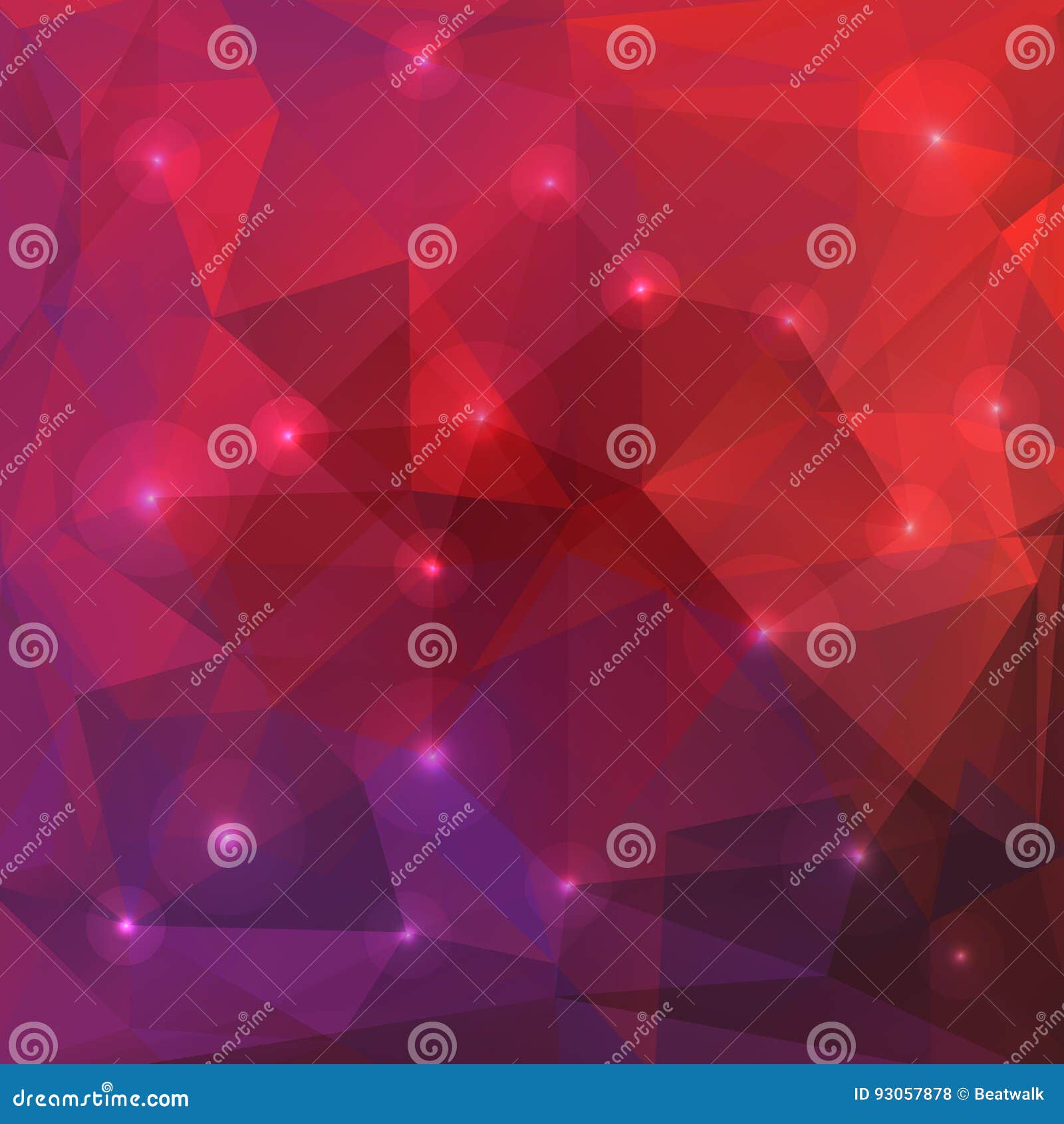 Fondo Rojo Abstracto De Los Triángulos Ilustración del Vector ...