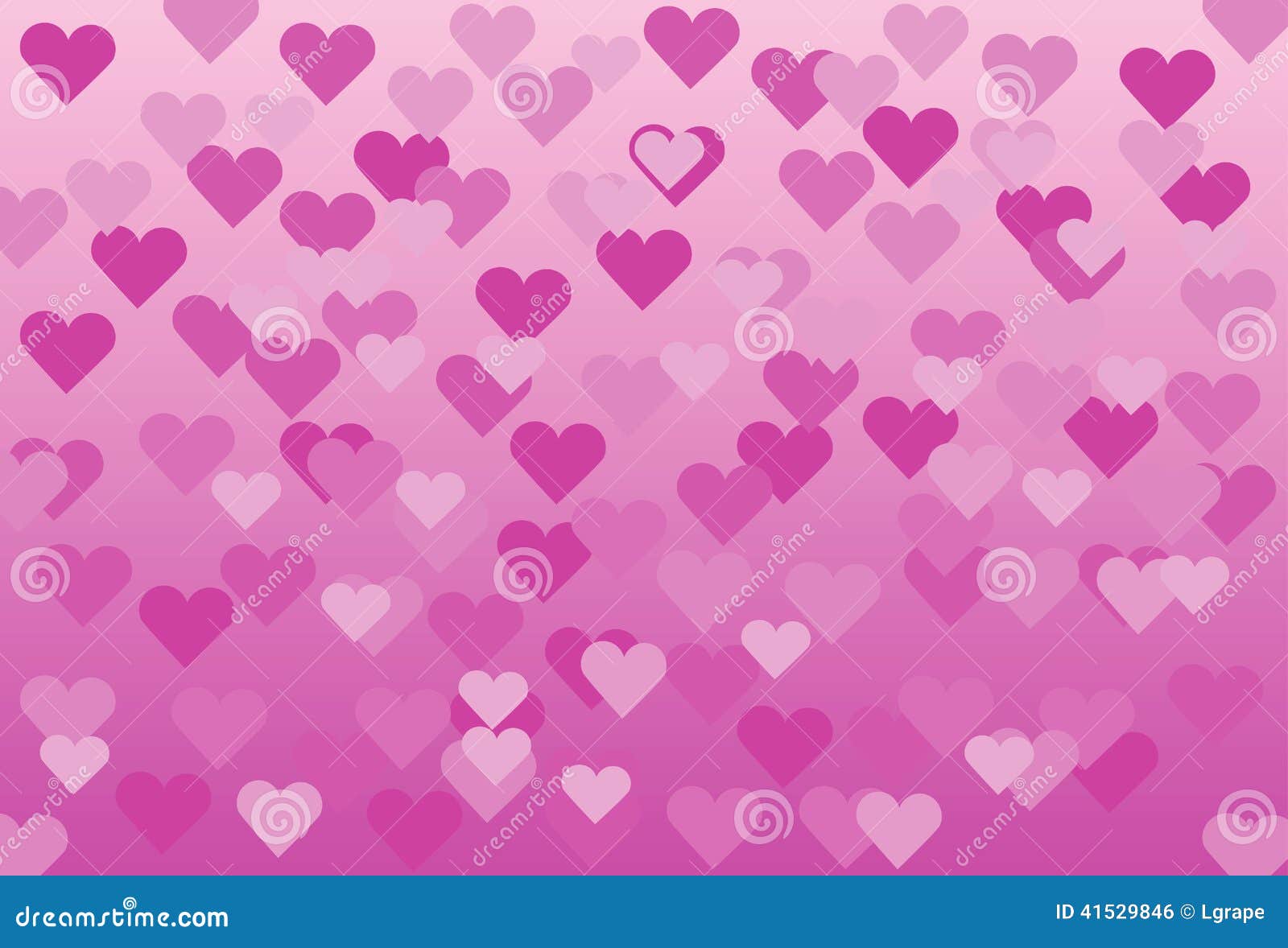 Fondo Rosa Con I Cuori Rosa Illustrazione Vettoriale - Illustrazione di ...