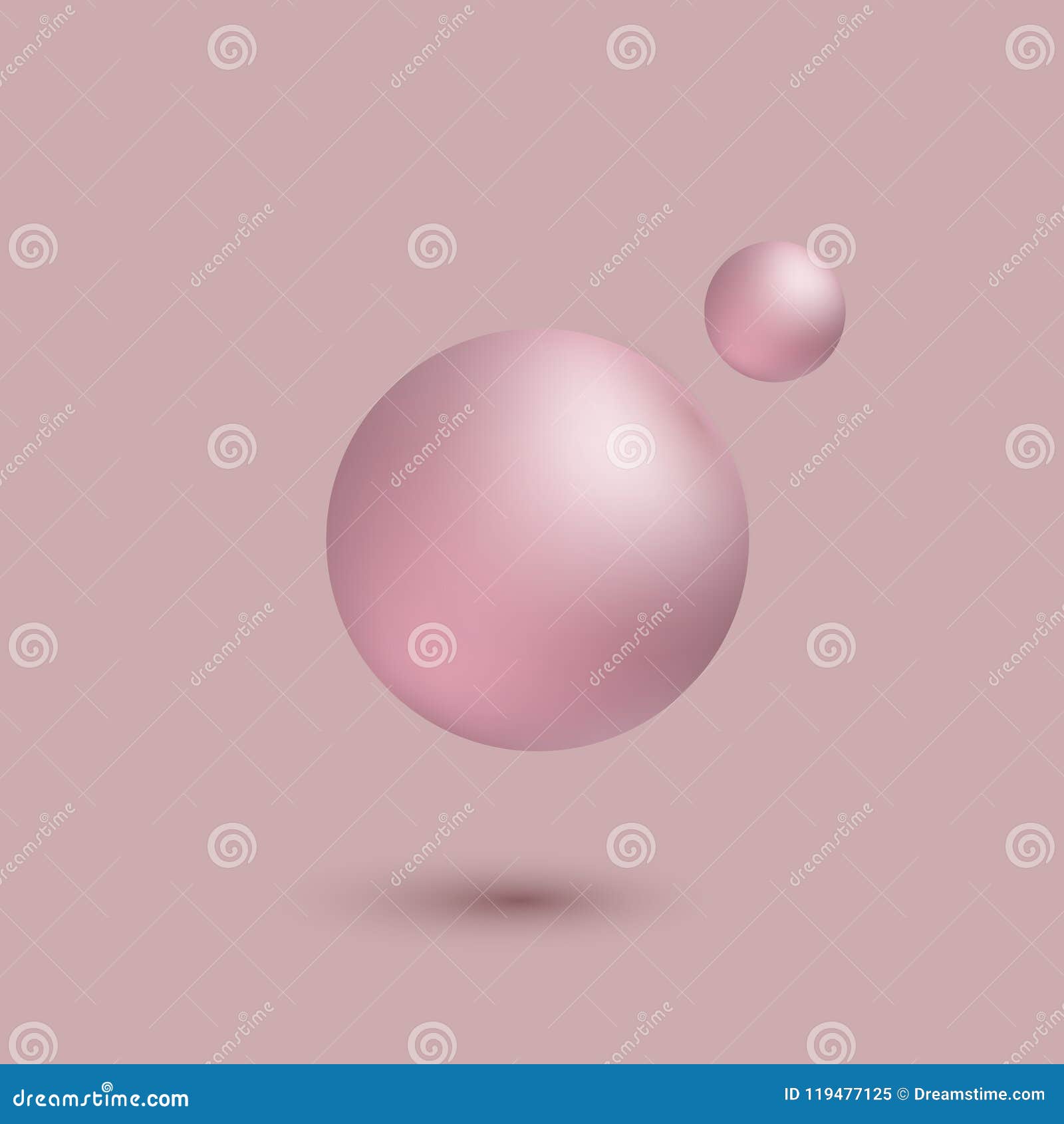 Fondo Rosado Con Las Bolas 3d Ilustración del Vector - Ilustración de ...