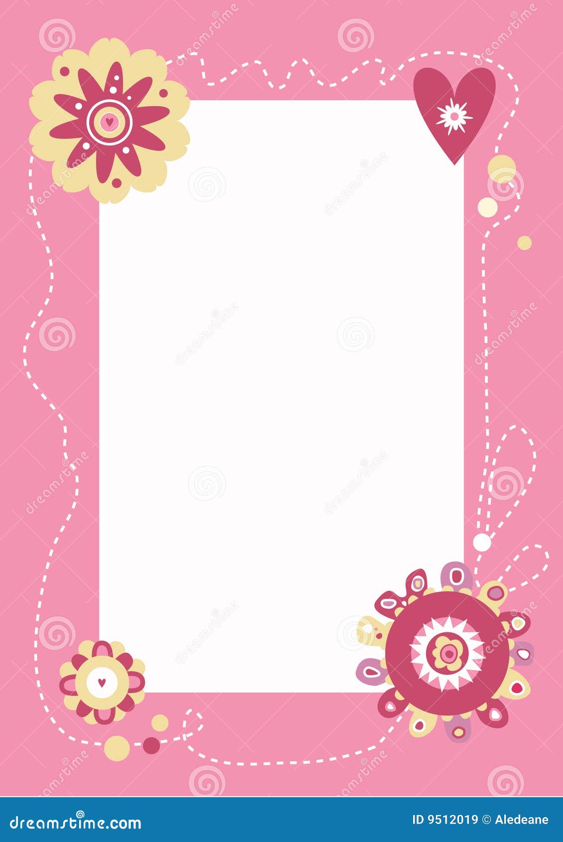 Fondo rosado del marco ilustración del vector. Ilustración de marco ...