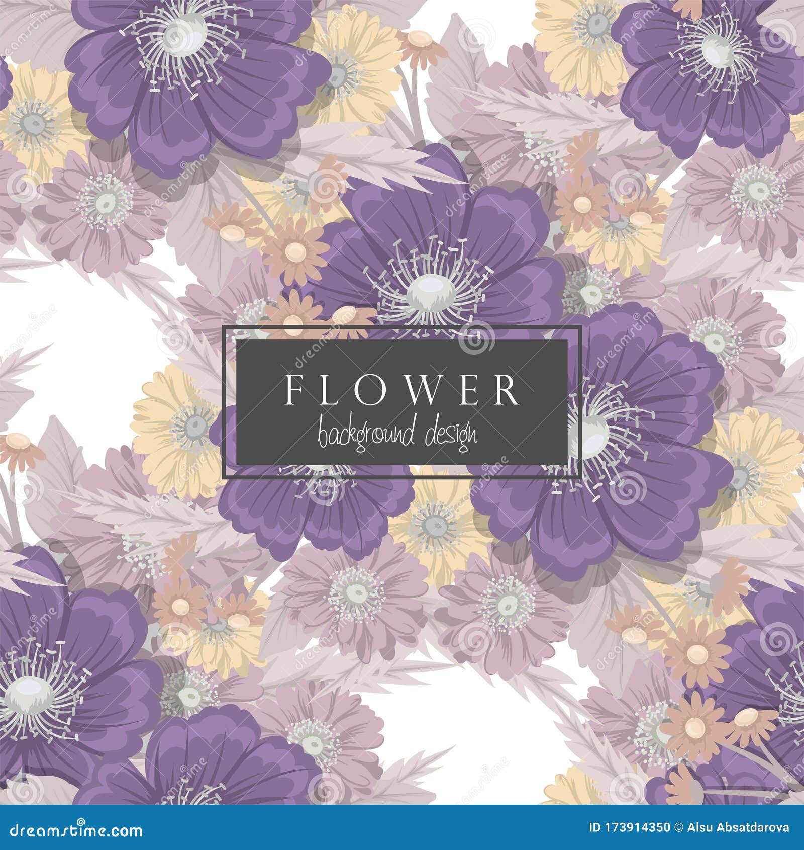 Fondo seamless flower's stock de ilustración. Ilustración de hojas ...