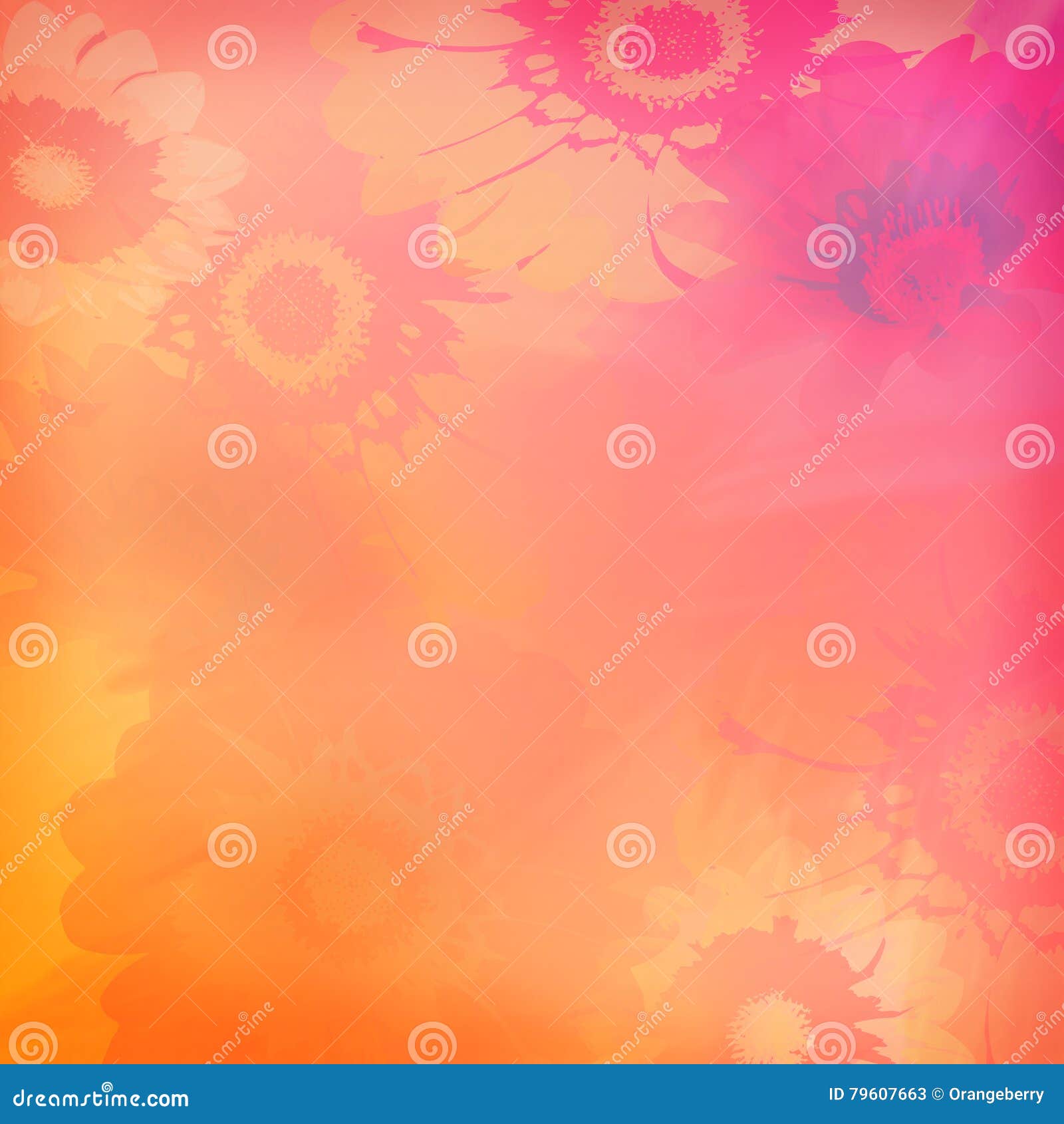 Fondo Suave Del Verano Con Las Flores Stock de ilustración ...