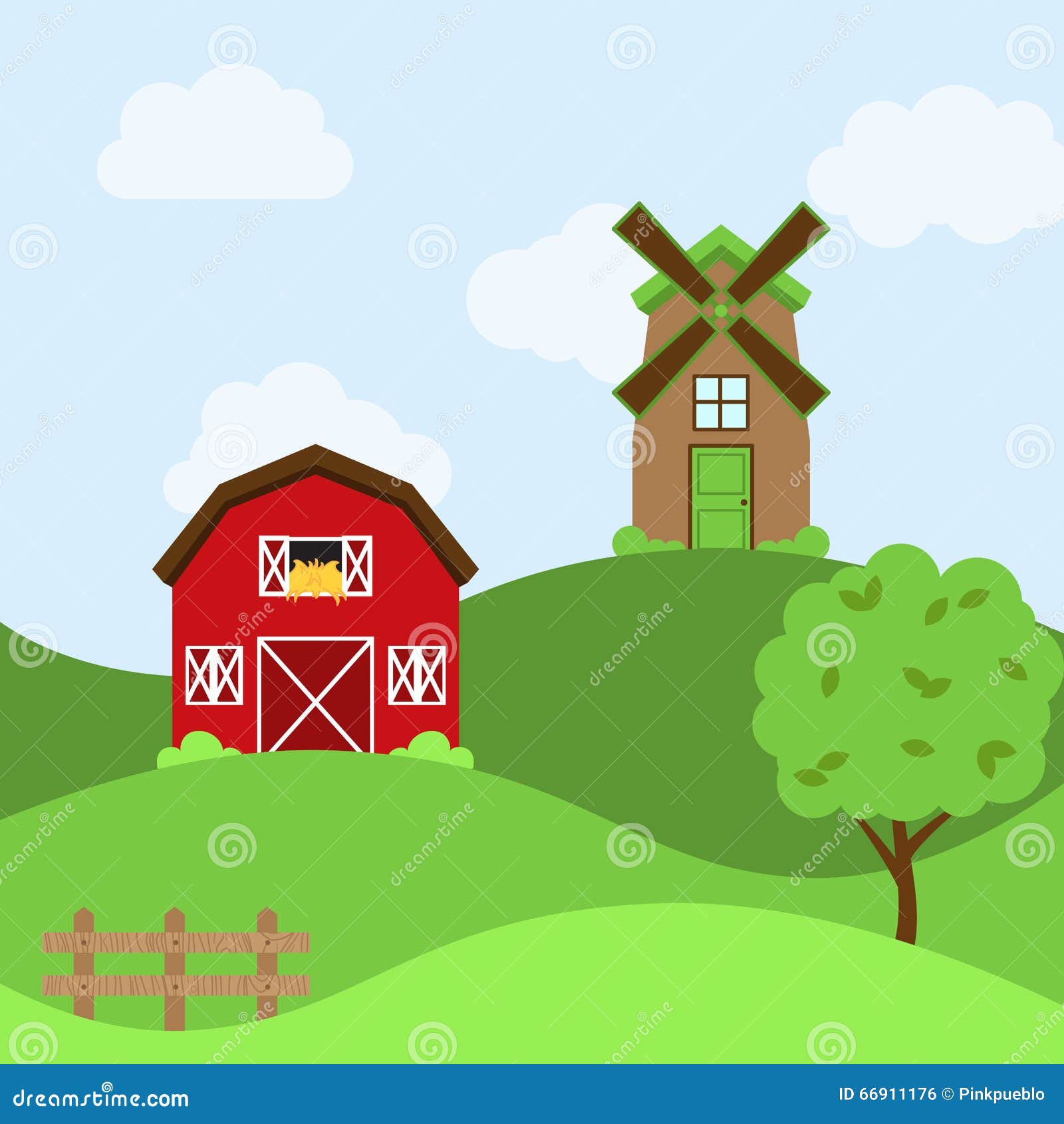 Fondo Temático De La Granja Del Vector Ilustración del Vector ...
