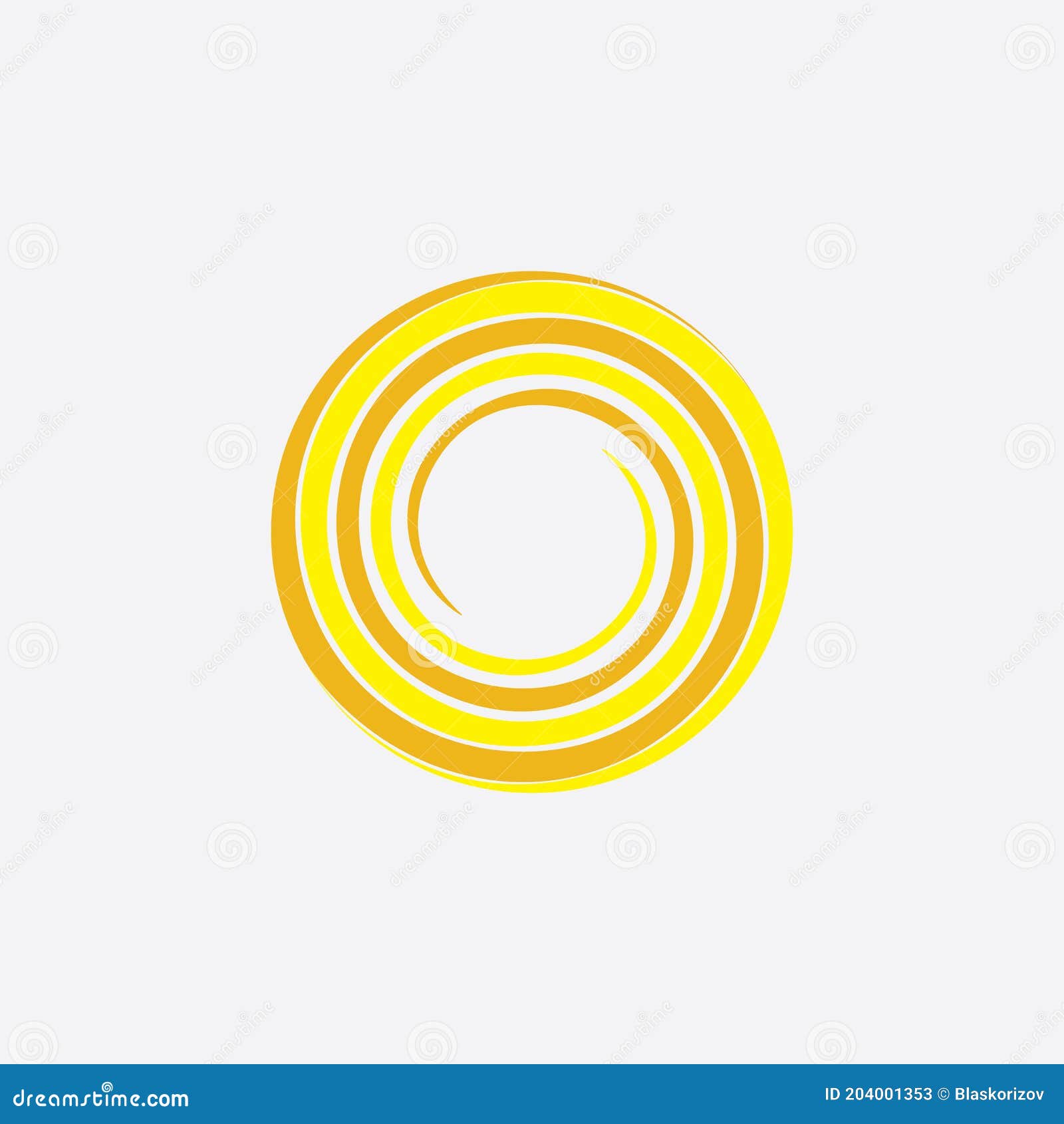 Fondo Vectorial De Icono Estilizado De Sol Espiral Amarillo Ilustración ...