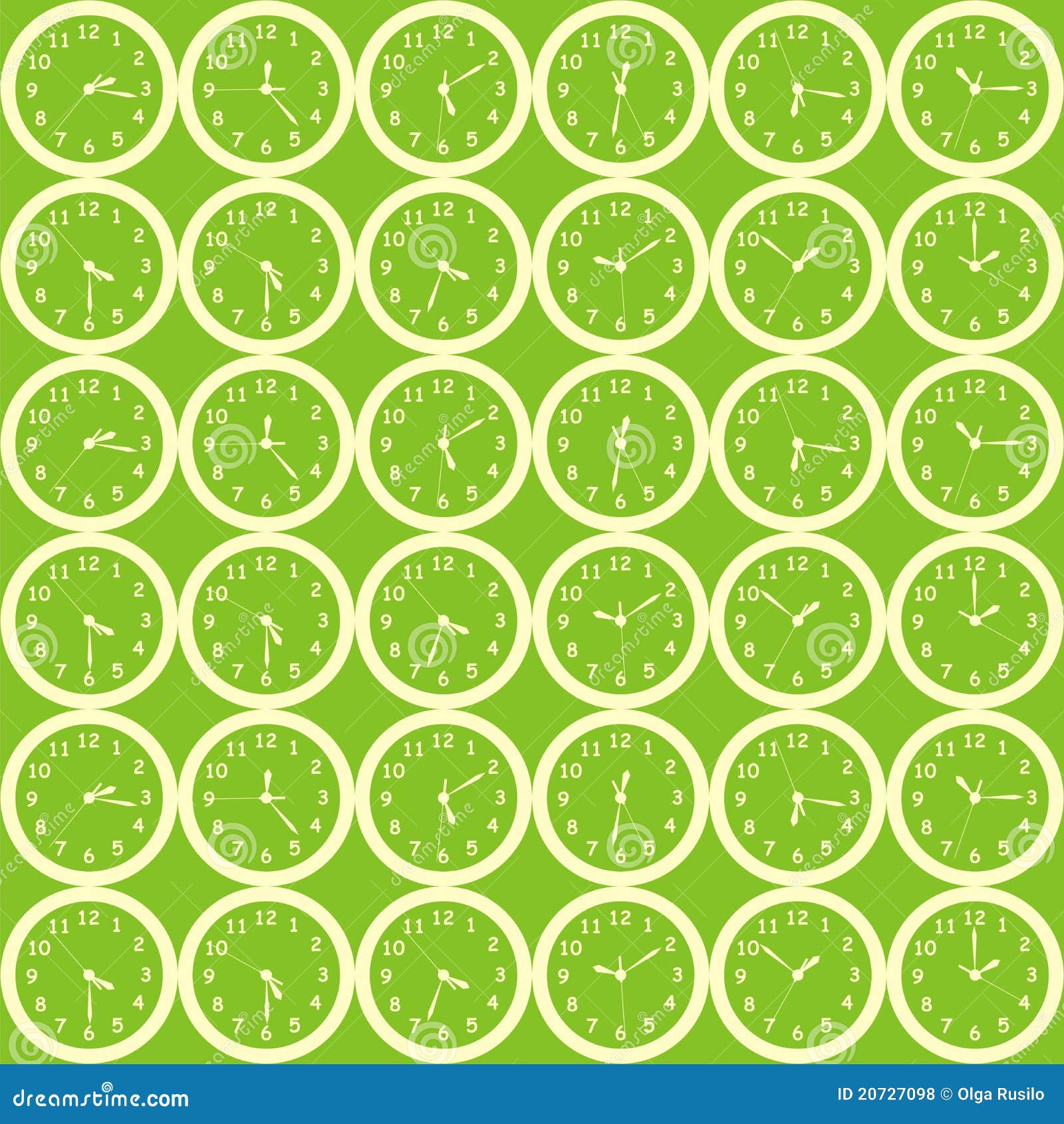 Fondo verde del reloj ilustración del vector. Ilustración de segundos ...