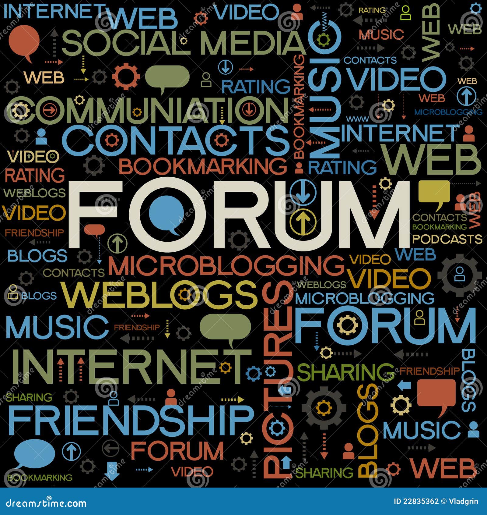 Fondos Del Foro Con Las Palabras Ilustración del Vector - Ilustración ...