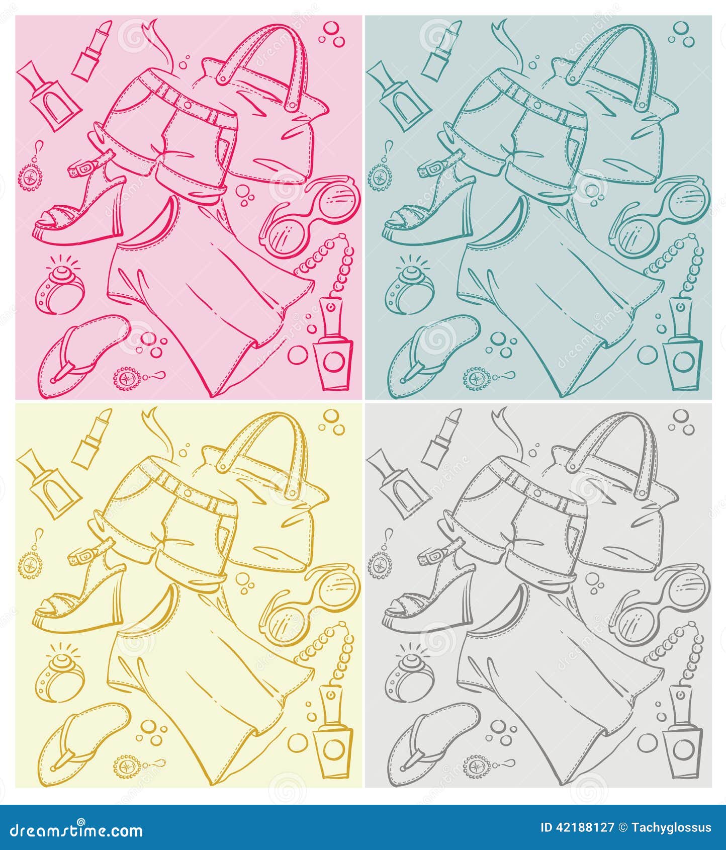 Fondos Del Verano De La Moda Stock de ilustración - Ilustración de ...