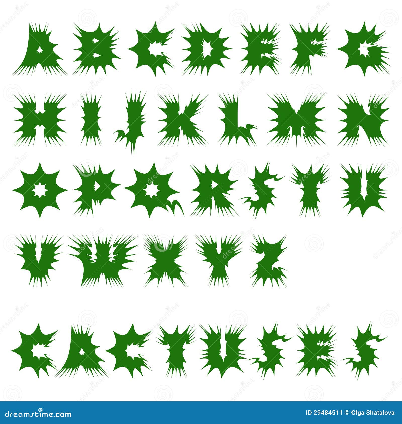 Font alphabet cactuses stock vector. Illustration of abstract - 29484511