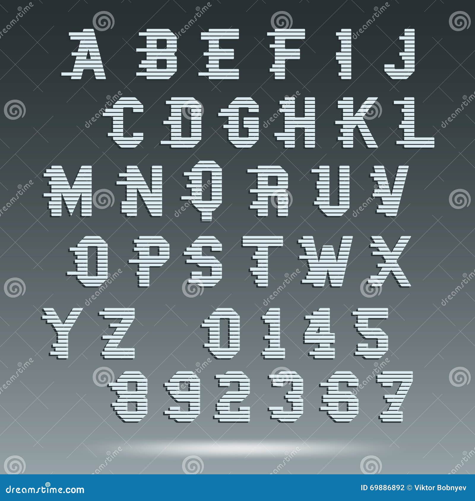 Font alphabet template stock vector. Illustration of decorative - 69886892