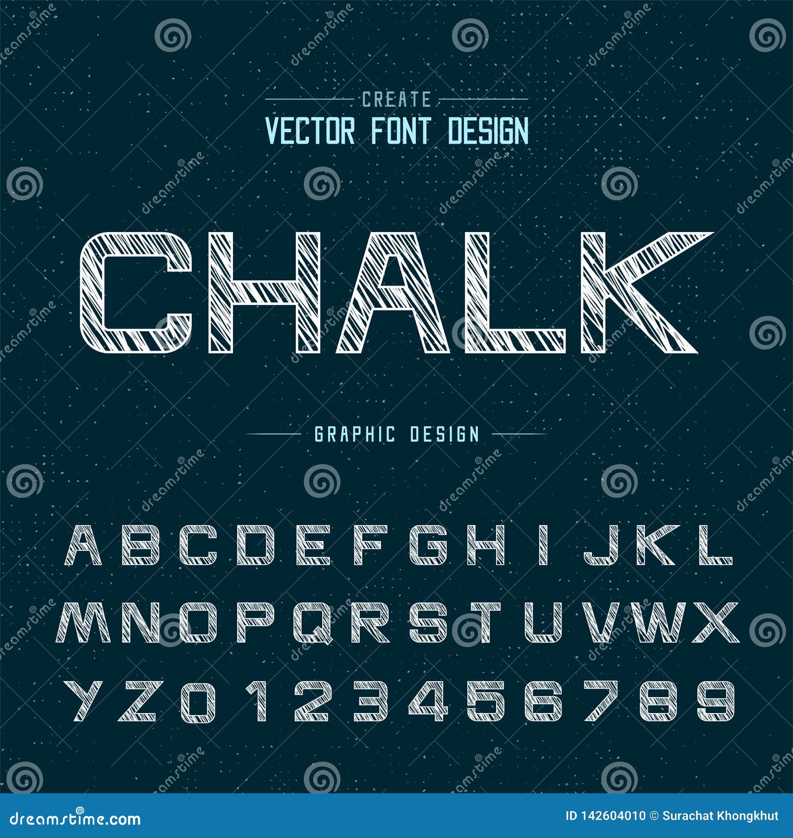 Font and Alphabet Vector, Design Typeface Letter and Number, Graphic ...