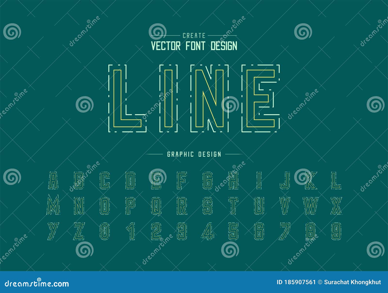 Font and Alphabet Vector, Typeface and Letter Number Design, Graphic ...