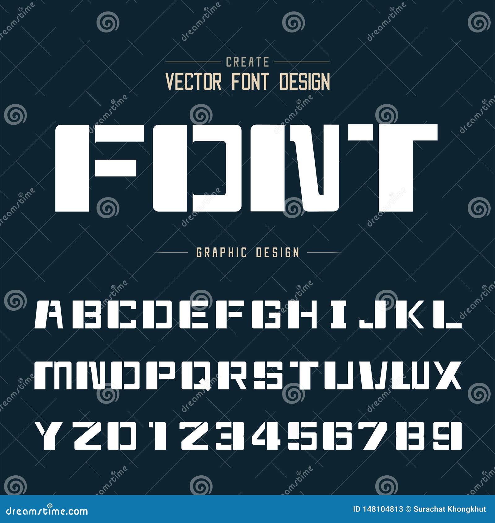 Tech Bold Font and Graphic Alphabet Vector, Technology Square Typeface ...