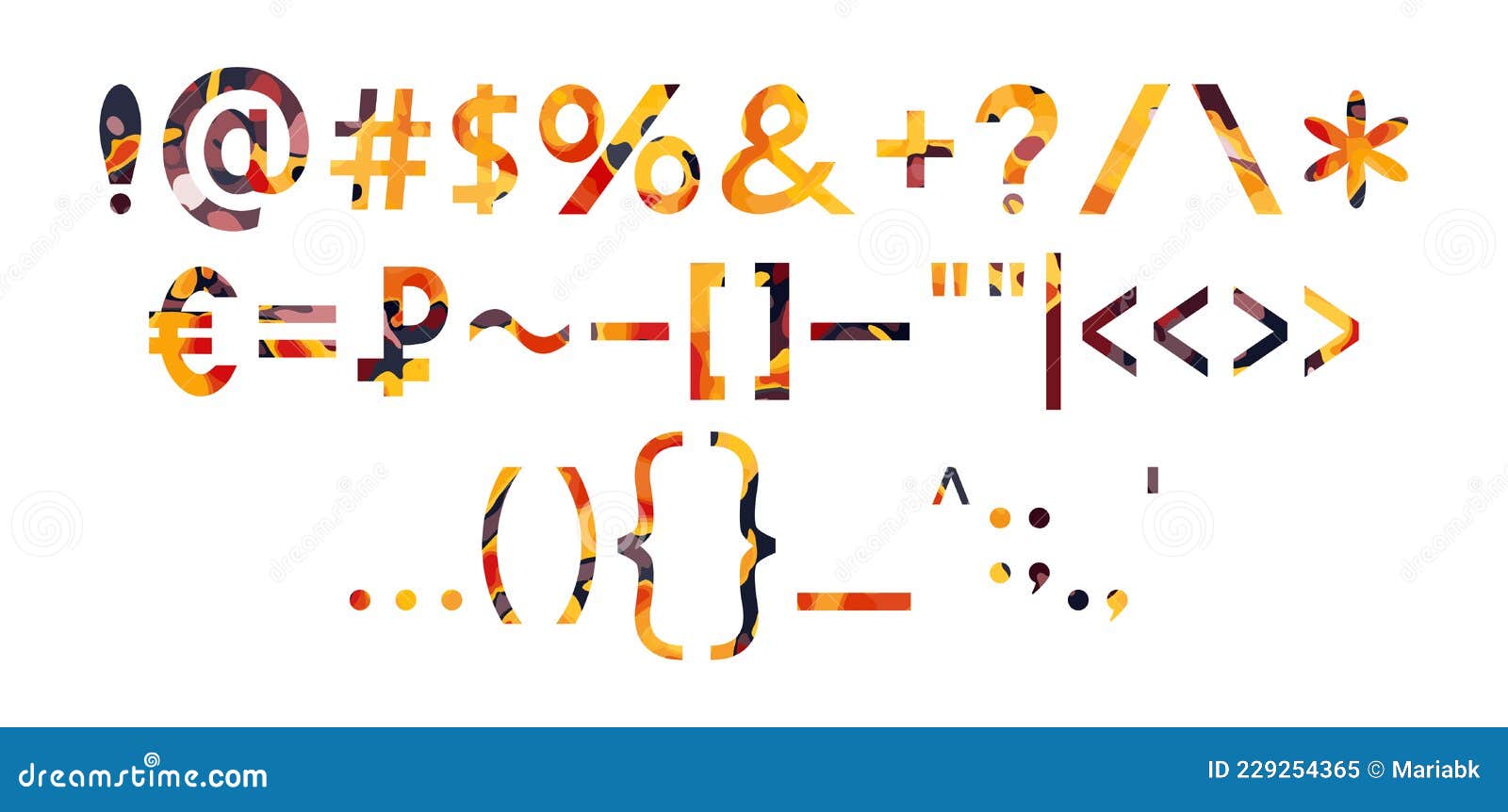 Punctuation Marks, Mathematical Symbols and Currency Symbols. Percent ...