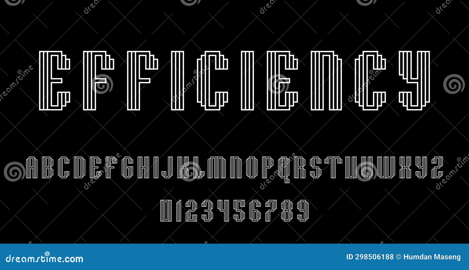 Set of Alphabets Font Letters and Numbers Stock Illustration ...