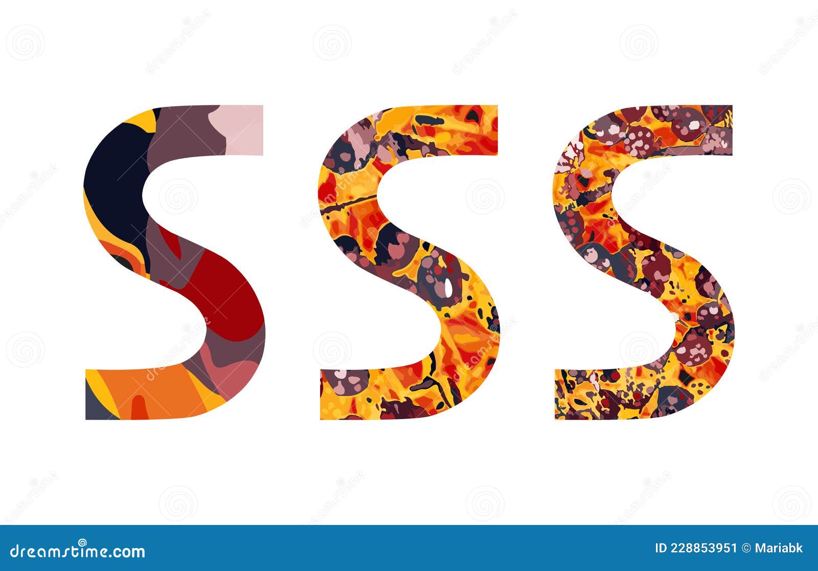 Letter S Creative Design. Abc Letters Set. Modern Font - Vector ...
