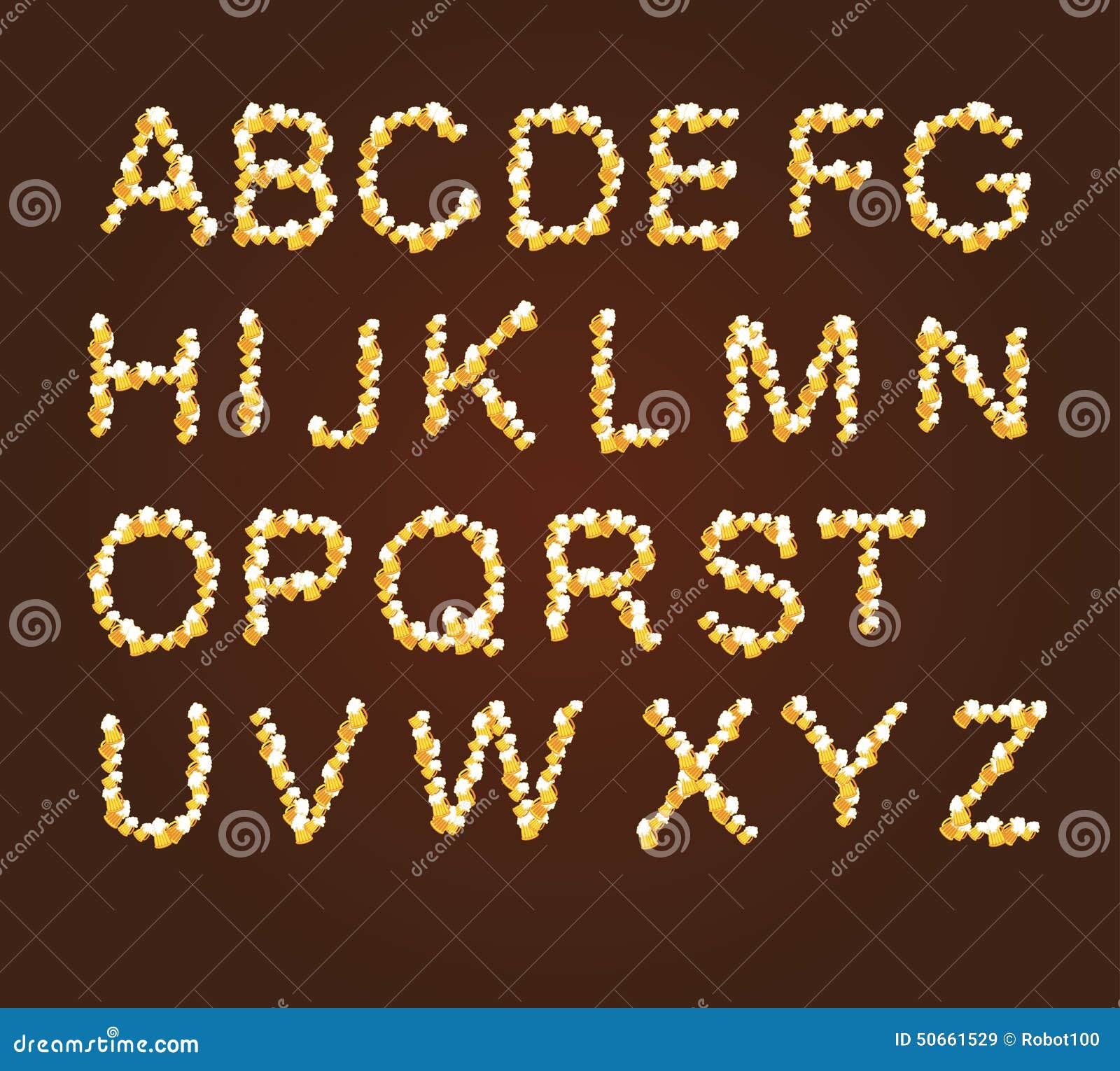 Font Beer. Letters from Beer Mugs Stock Vector - Illustration of ...