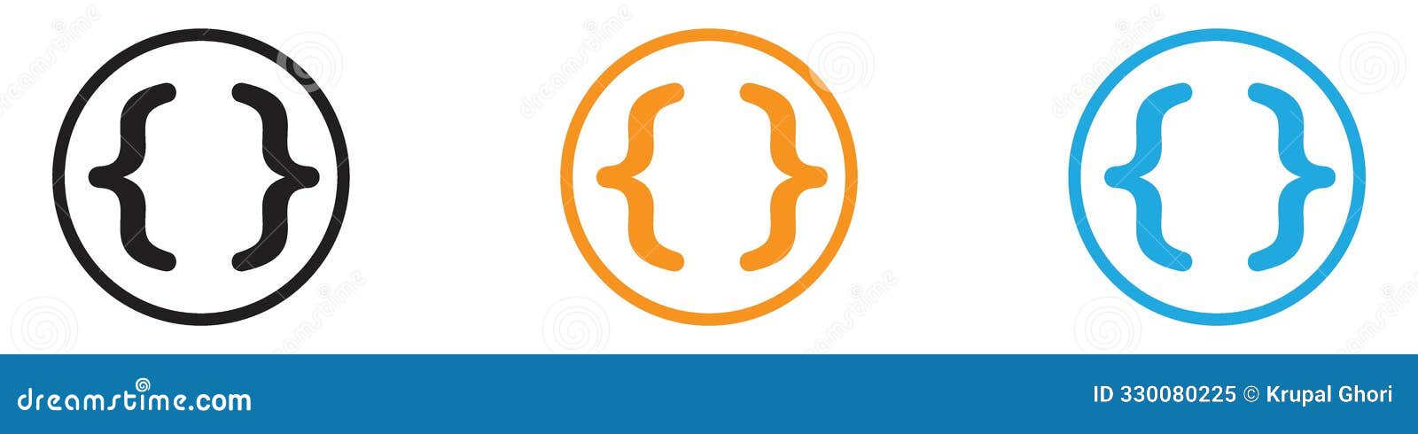 Font Brackets Vector Logo Set Collection for Web App Ui Stock Vector ...