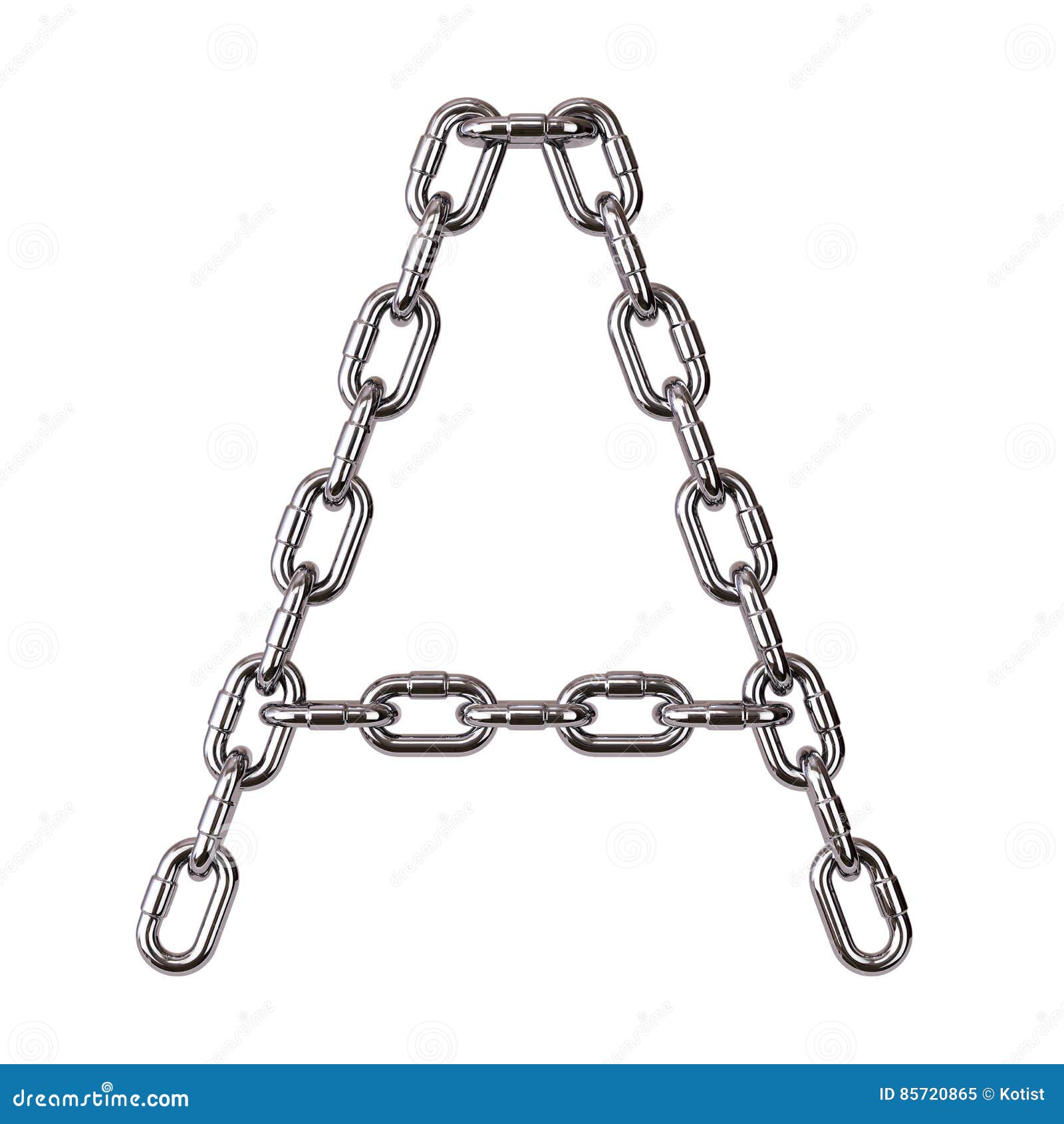 Font a chain stock illustration. Illustration of chrome - 85720865
