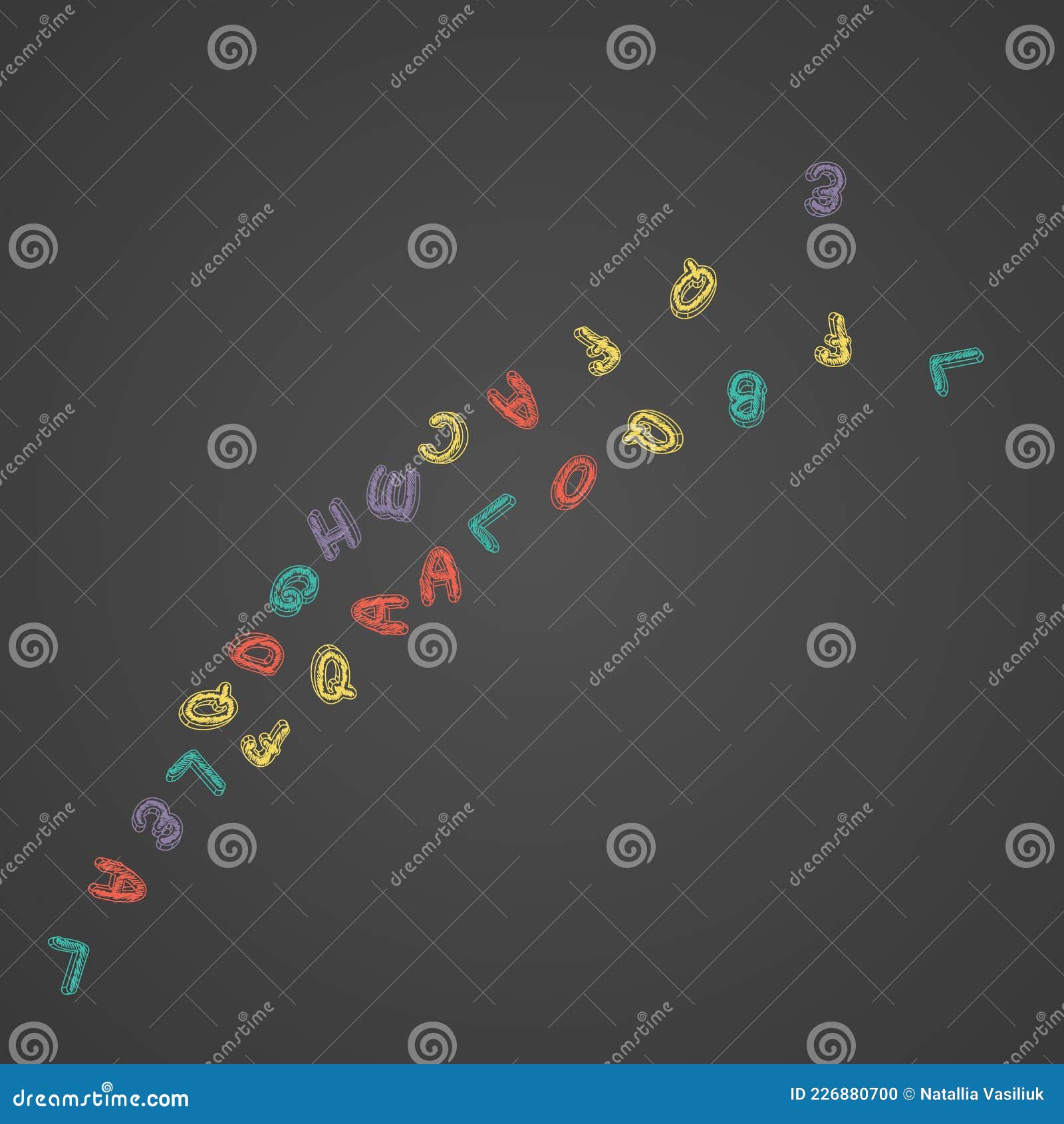 Font Chalkboard Vector Black Background. Chalk Stock Illustration ...