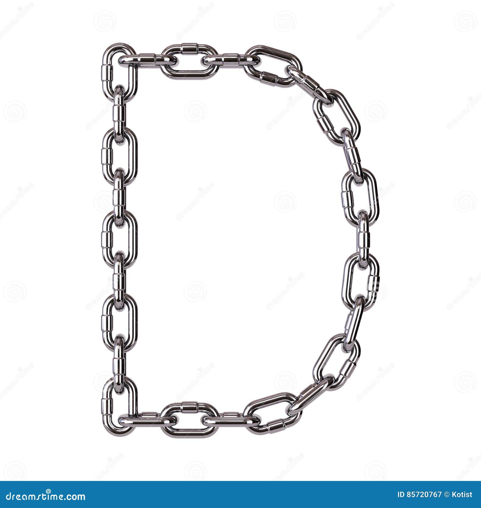 Font D chain stock illustration. Illustration of industrial - 85720767