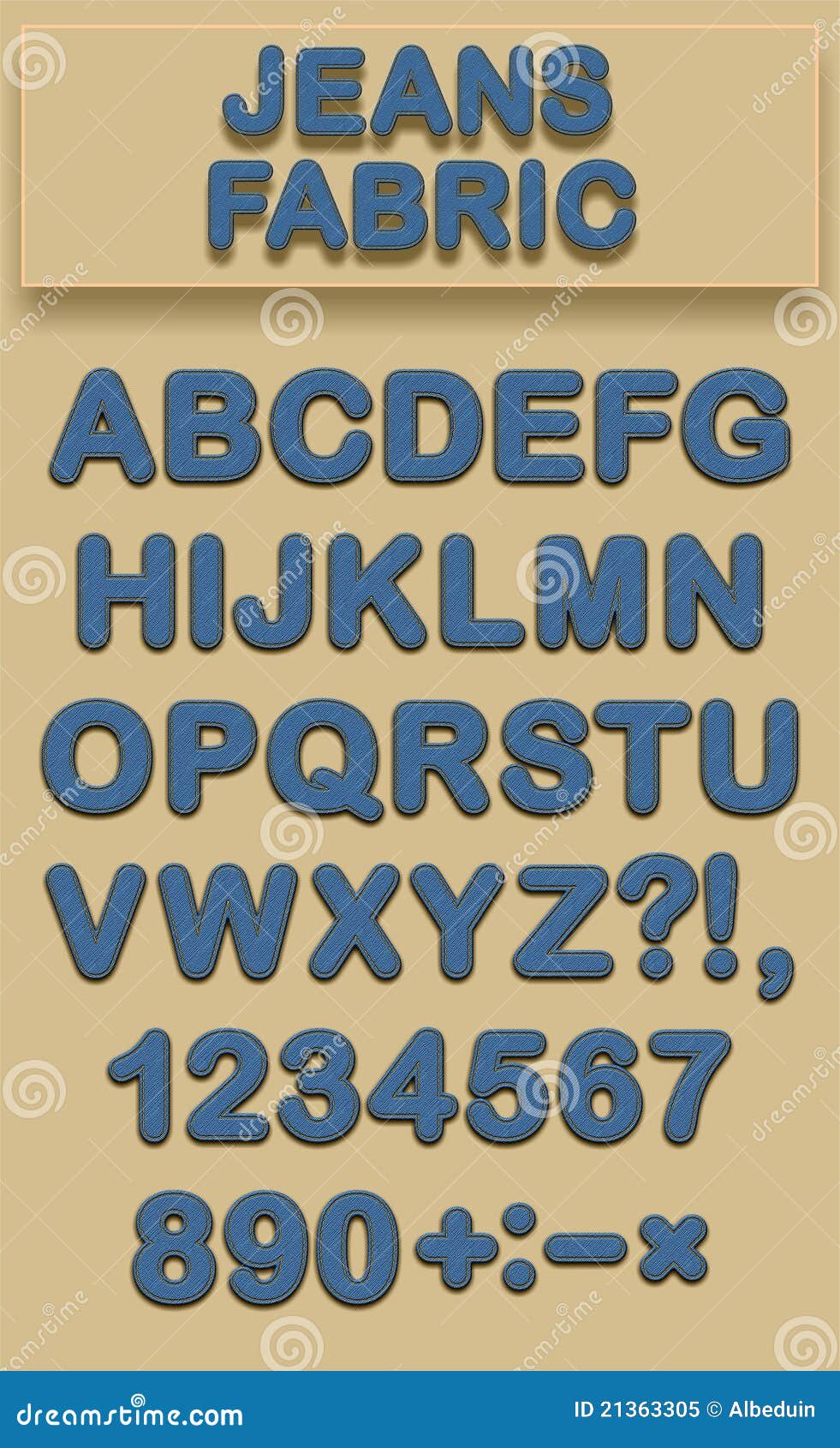 Font Denim stock illustration. Illustration of label - 21363305