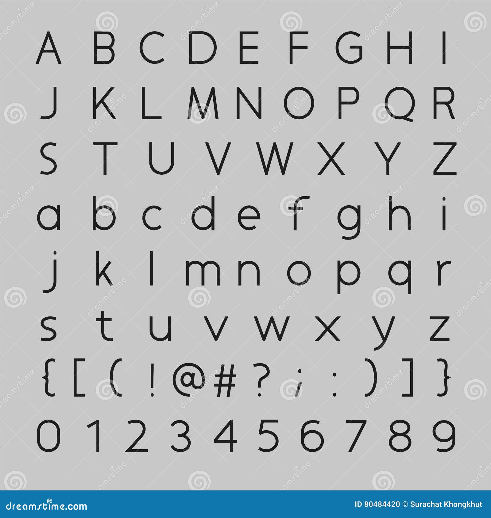 Font Design, Letters and Numbers Vector Stock Vector - Illustration of ...