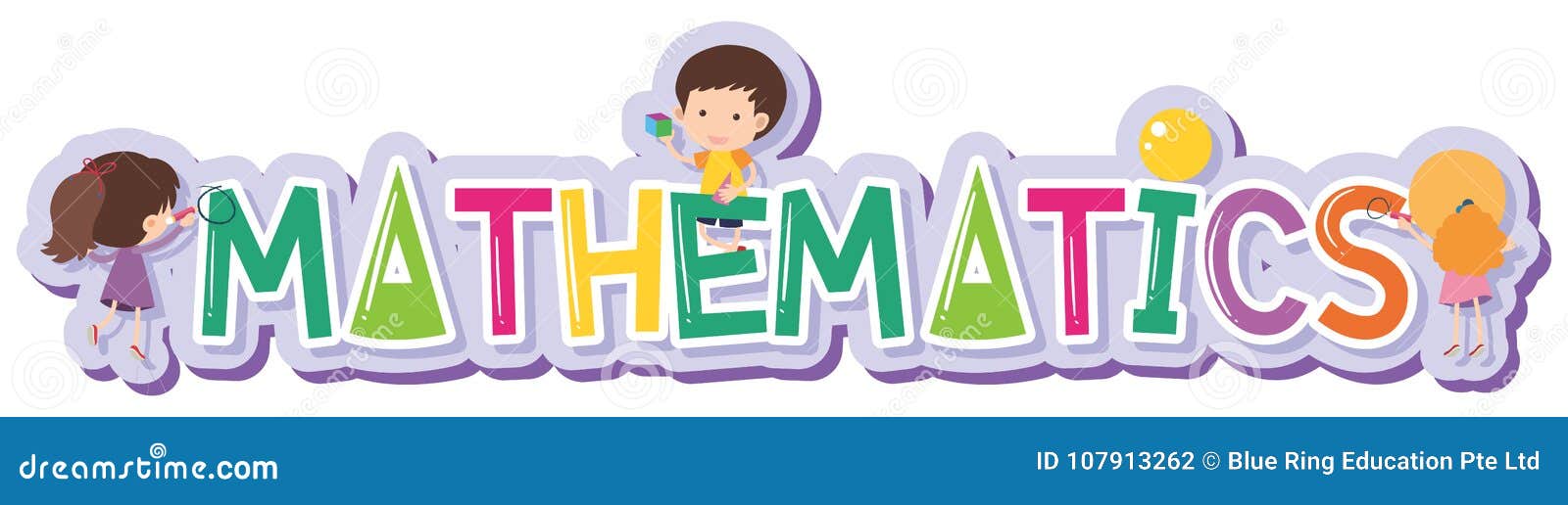 Font Design for Mathematics Stock Illustration - Illustration of path ...