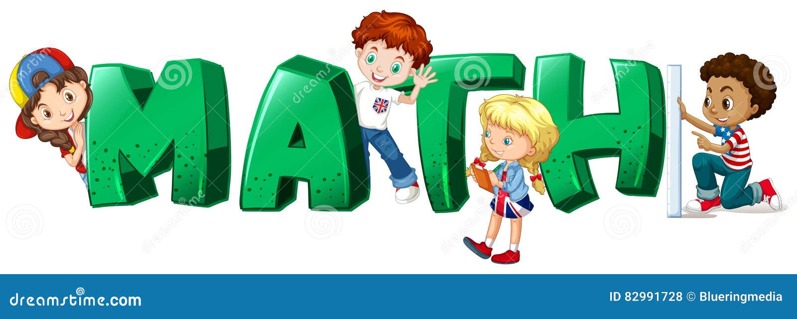 Font design with word math stock vector. Illustration of path - 82991728